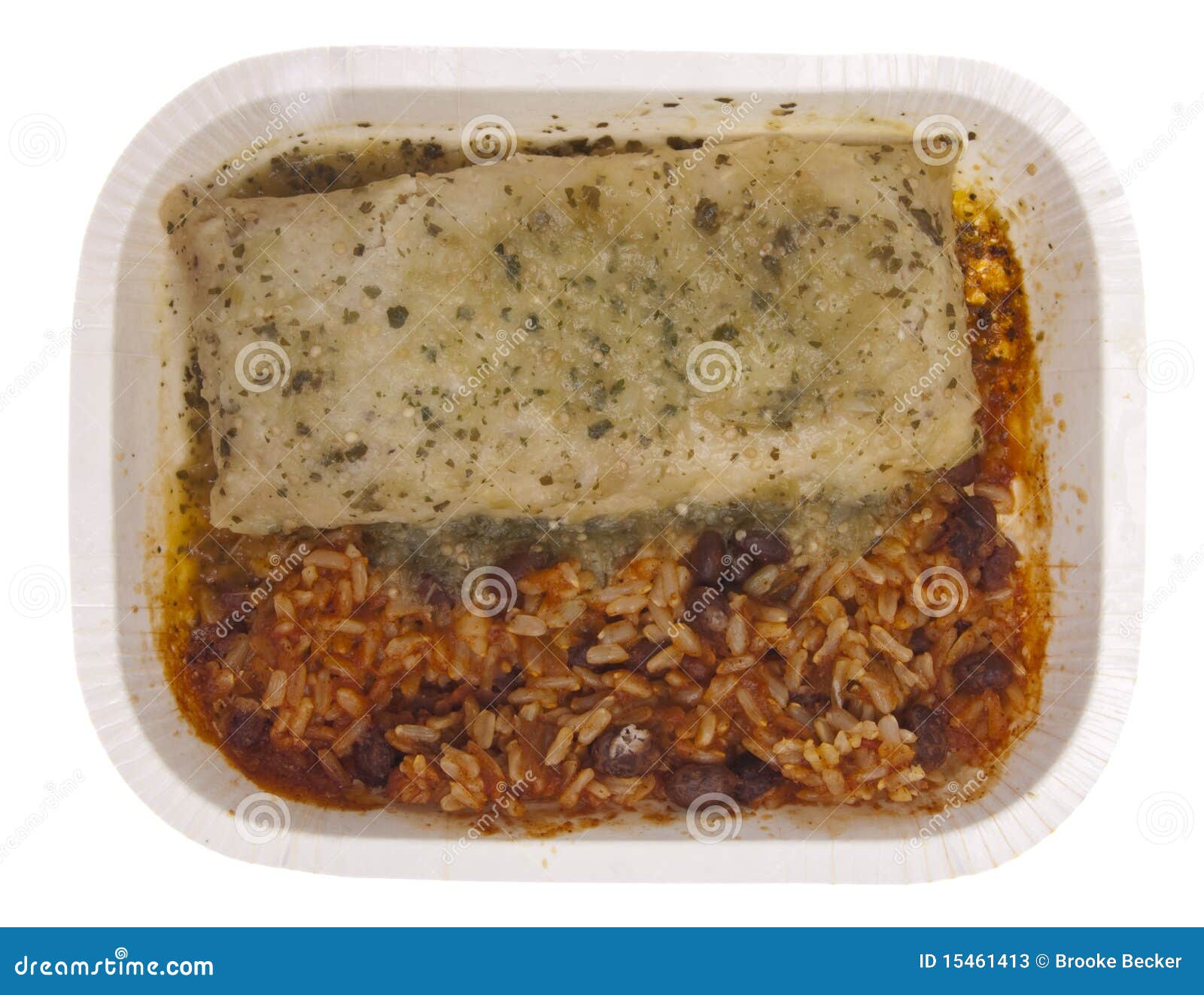 Tamale with Rice and Beans stock image. Image of path - 15461413