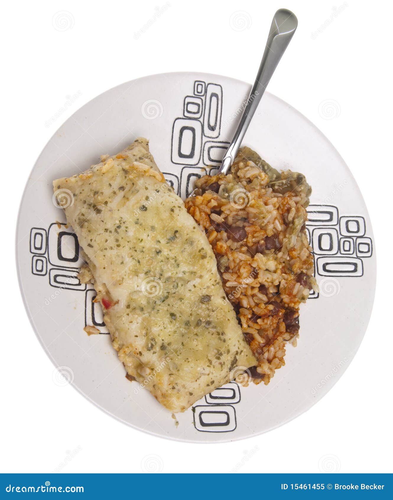 Tamale with Rice and Beans stock image. Image of dinner - 15461455