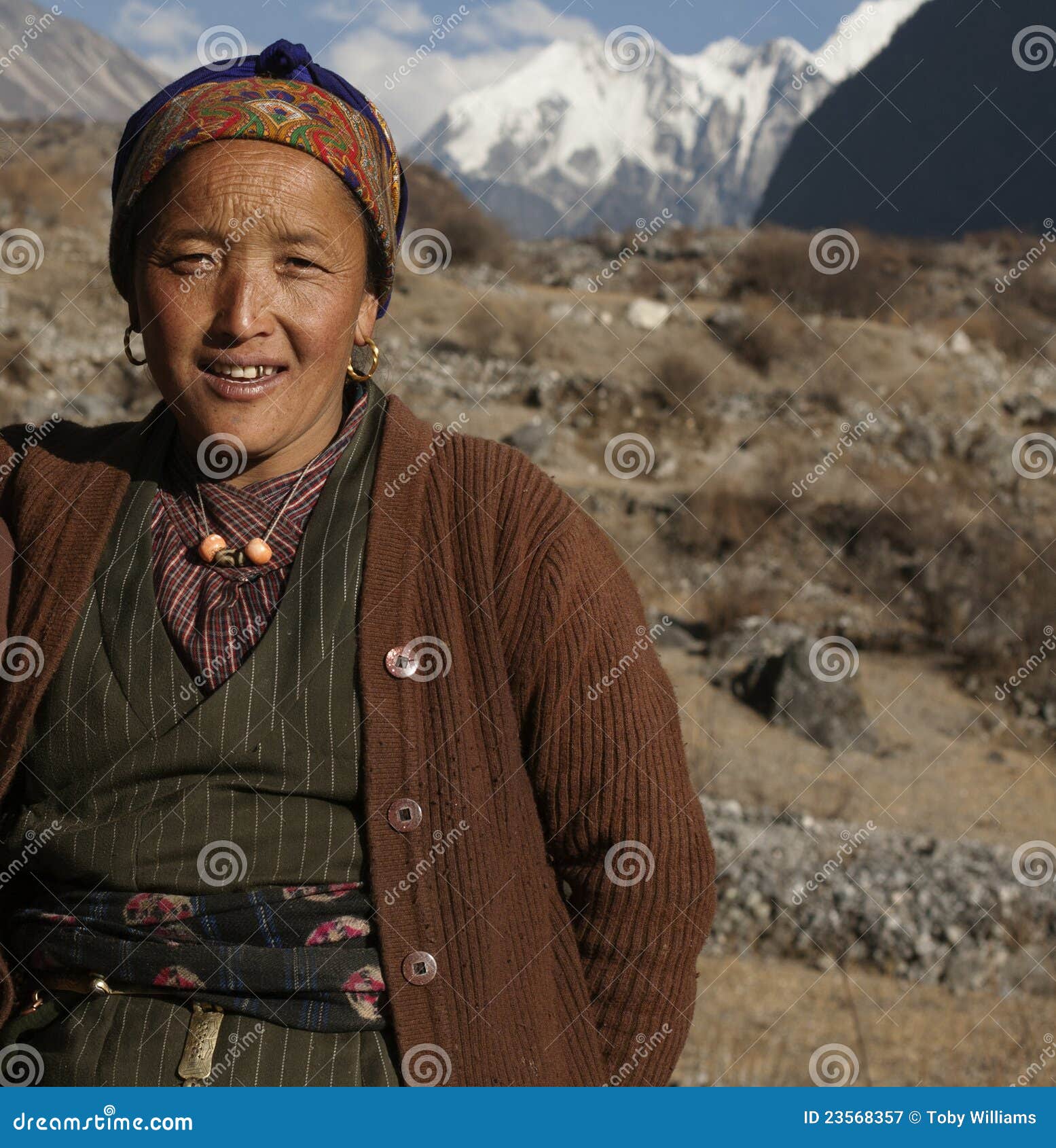 Langtang National Park, Nepal, Tamang Woman in Himalaya Editorial ...