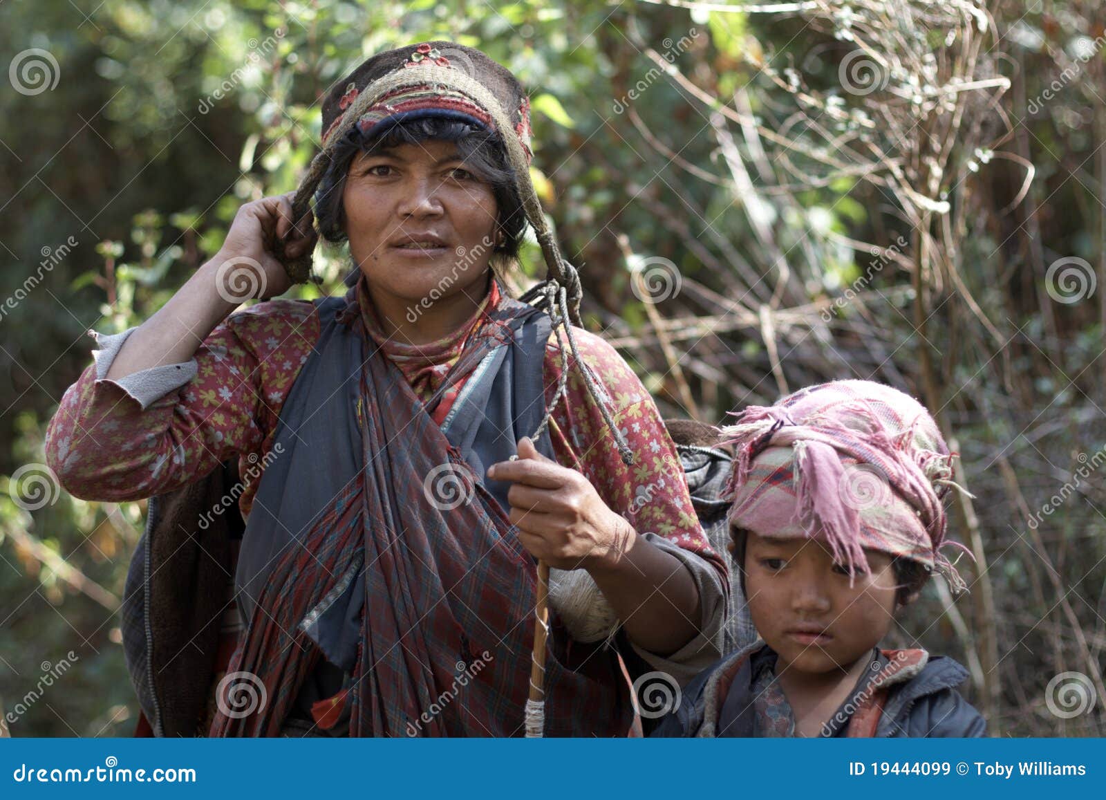 Tamang Woman and Children 2 Editorial Stock Image - Image of hill ...