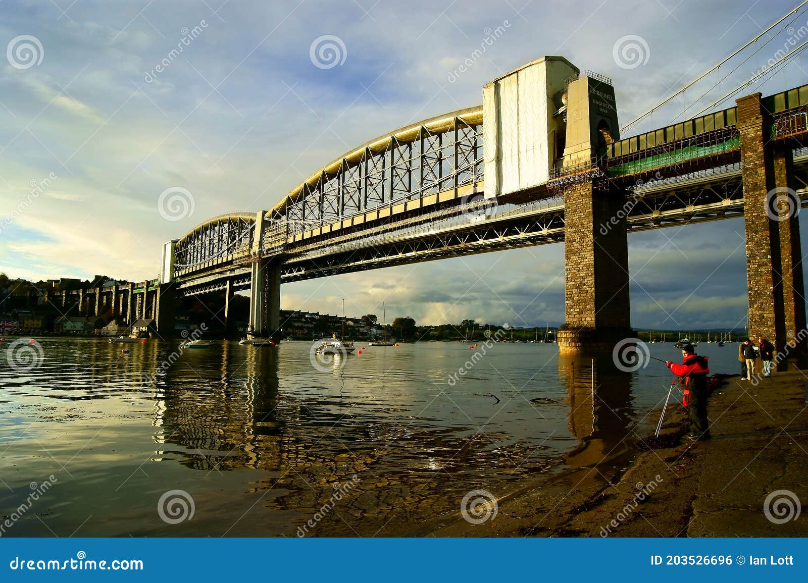 Tamar Bridge River Tamar Devon Stock Photo - Image of sunset, bridge ...
