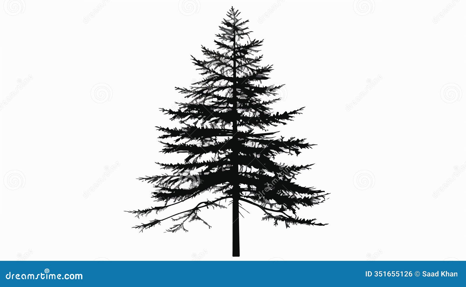 Tamarack Tree Vector Silhouette For Nature Designs And Projects ...