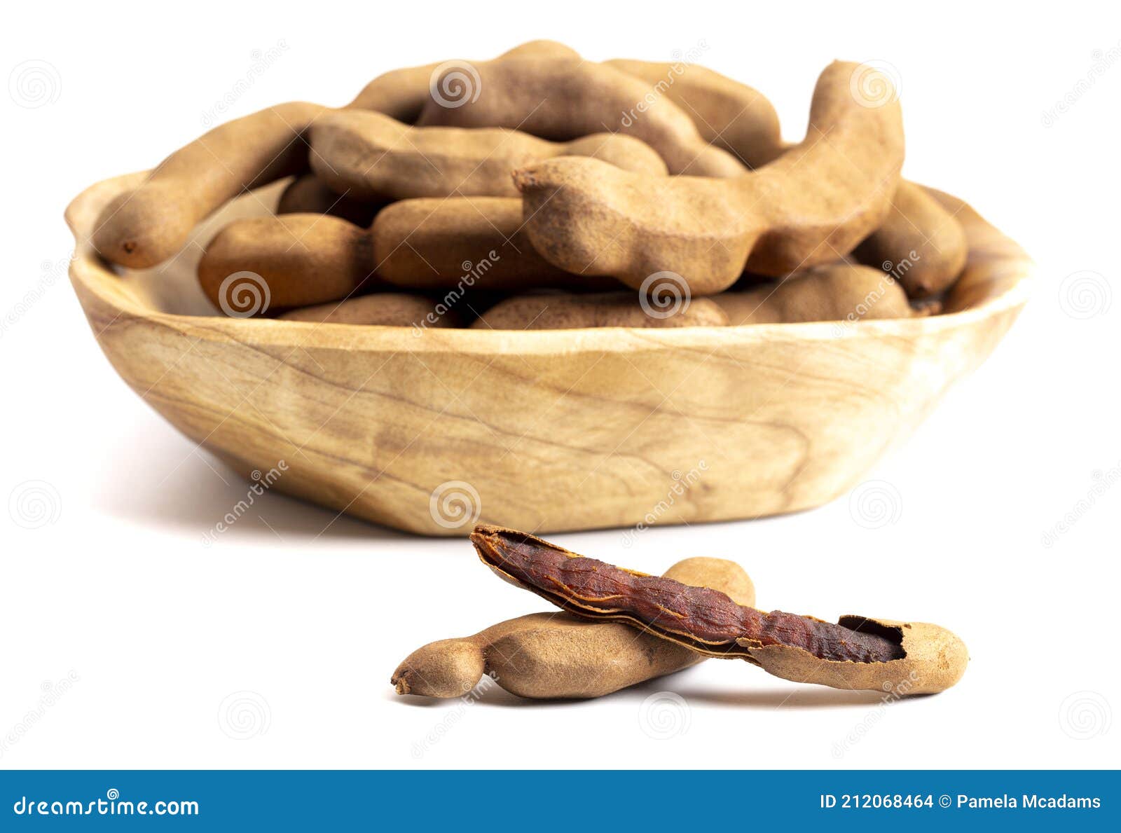 Tamarind Beans in Shell on a White Background Stock Photo - Image of ...