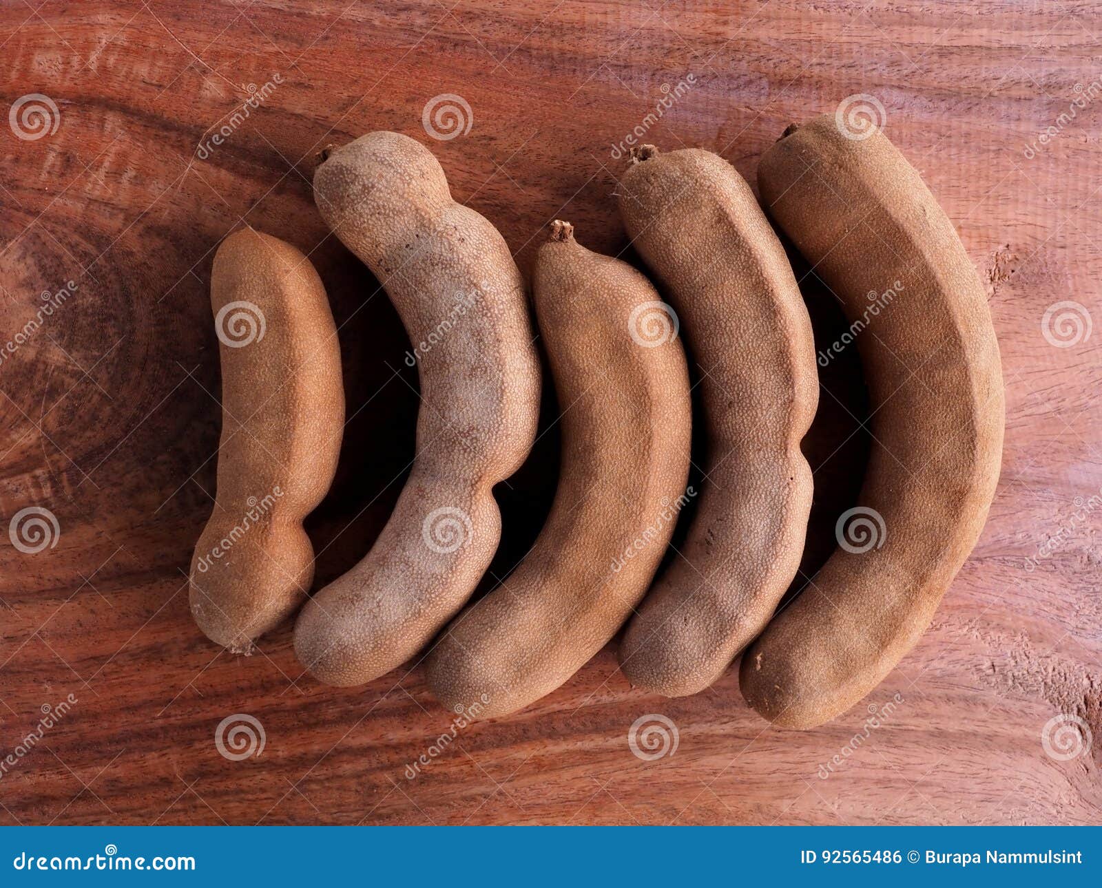 Tamarind Fruit on Wood Floor. Stock Photo - Image of fresh, fruit: 92565486