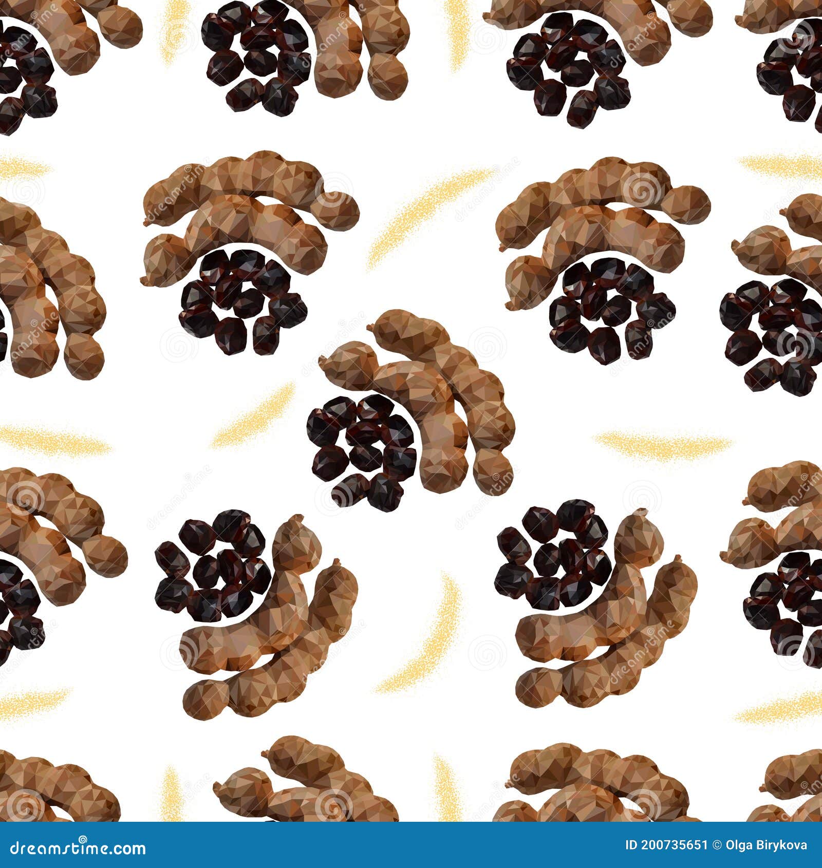 Tamarind pattern stock illustration. Illustration of diet - 200735651