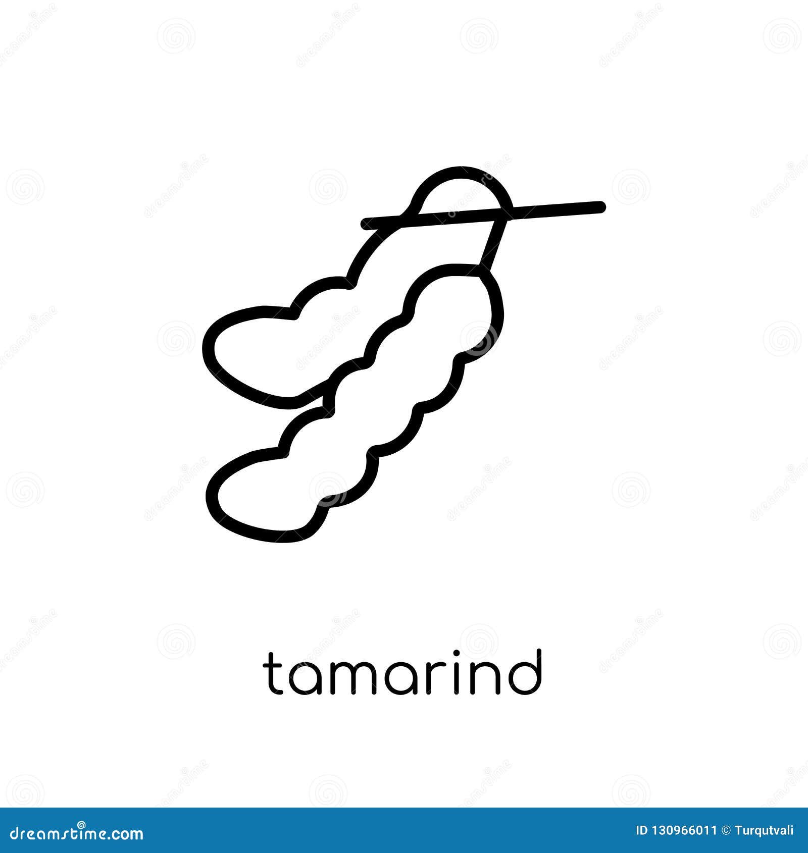 Tamarind Icon from Fruit and Vegetables Collection. Stock Vector ...