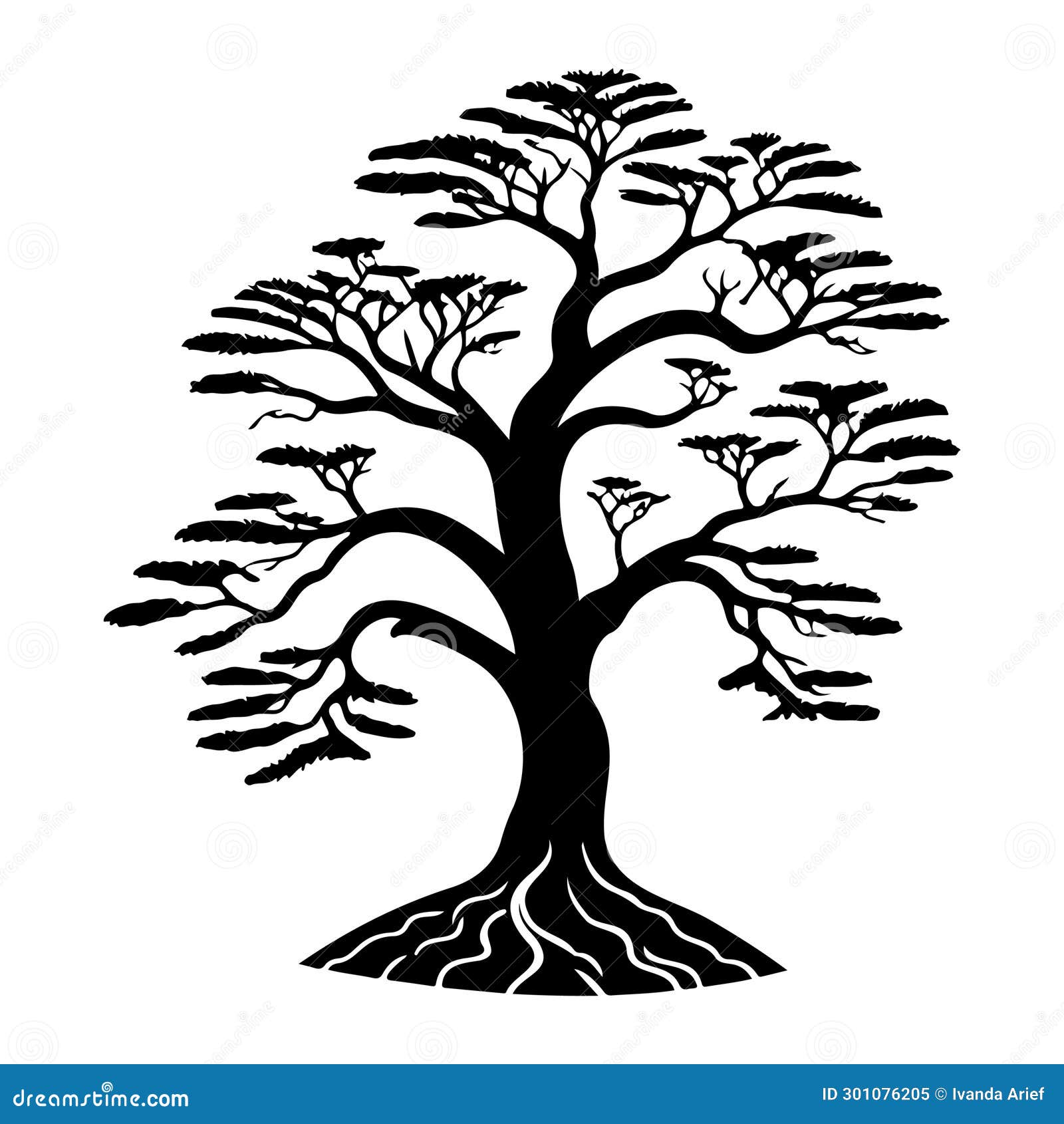 Tamarind Icon Hand Draw Black Colour Tree Logo Symbol Perfect Stock ...