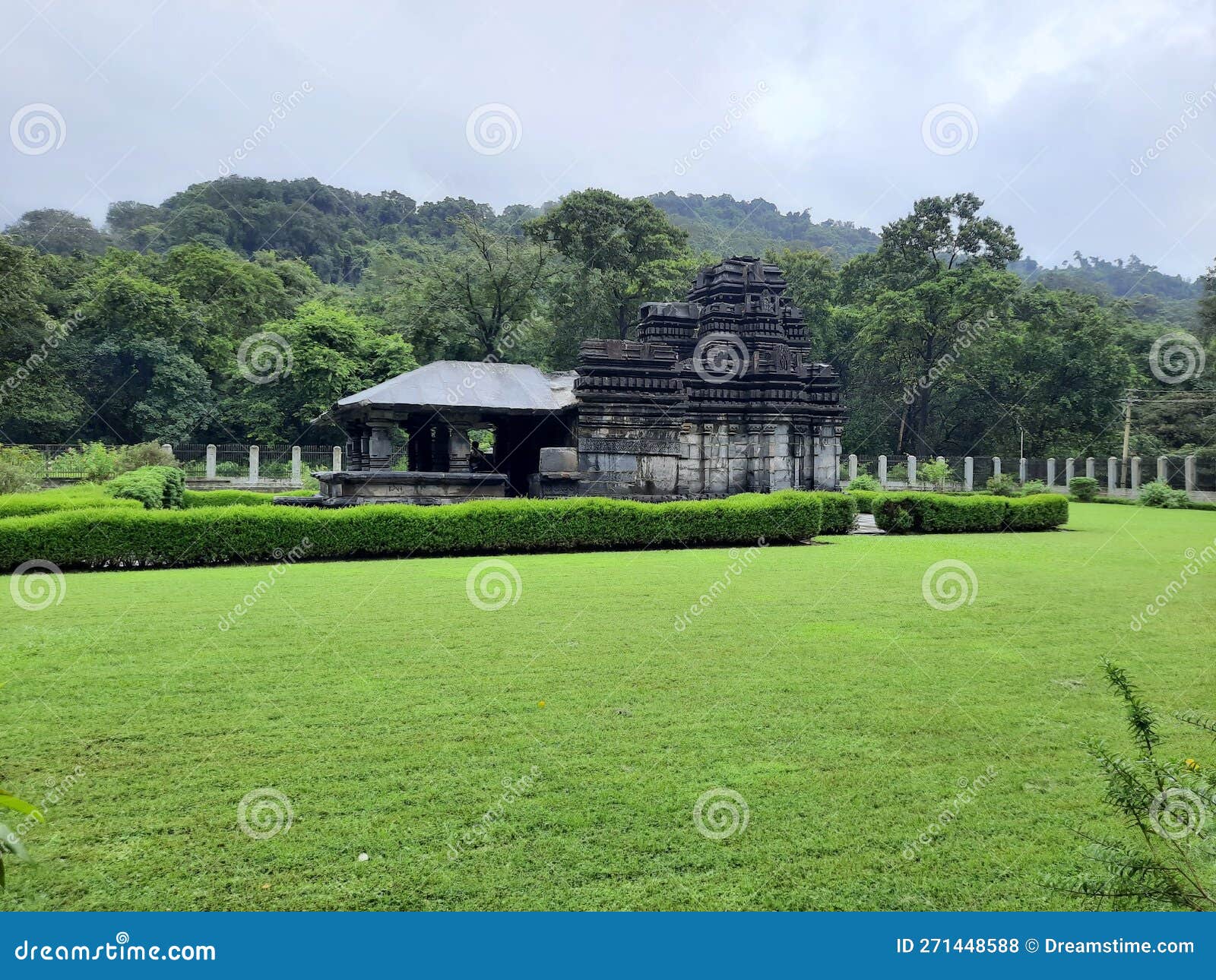 Tambdi Surla temple. stock photo. Image of building - 271448588