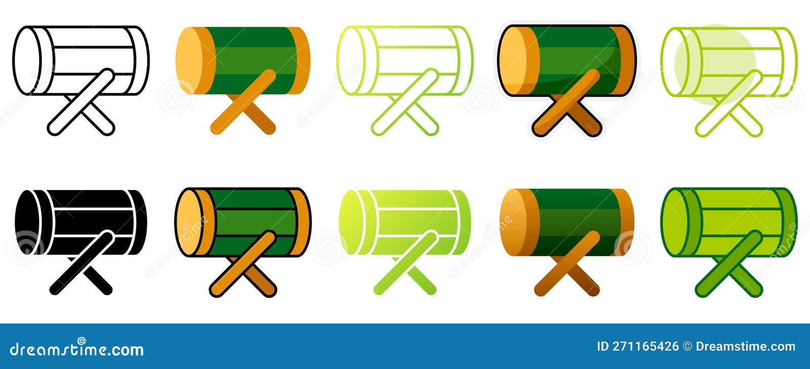 Tambor Aislado En Estilo Plano Ilustración del Vector - Ilustración de ...