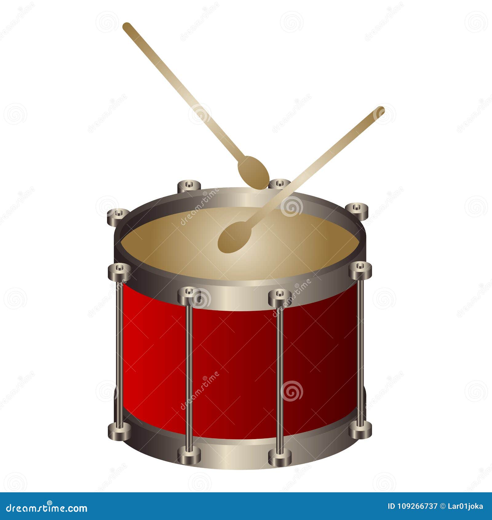 Tambor Aislado Instrumento Musical Ilustración del Vector - Ilustración ...