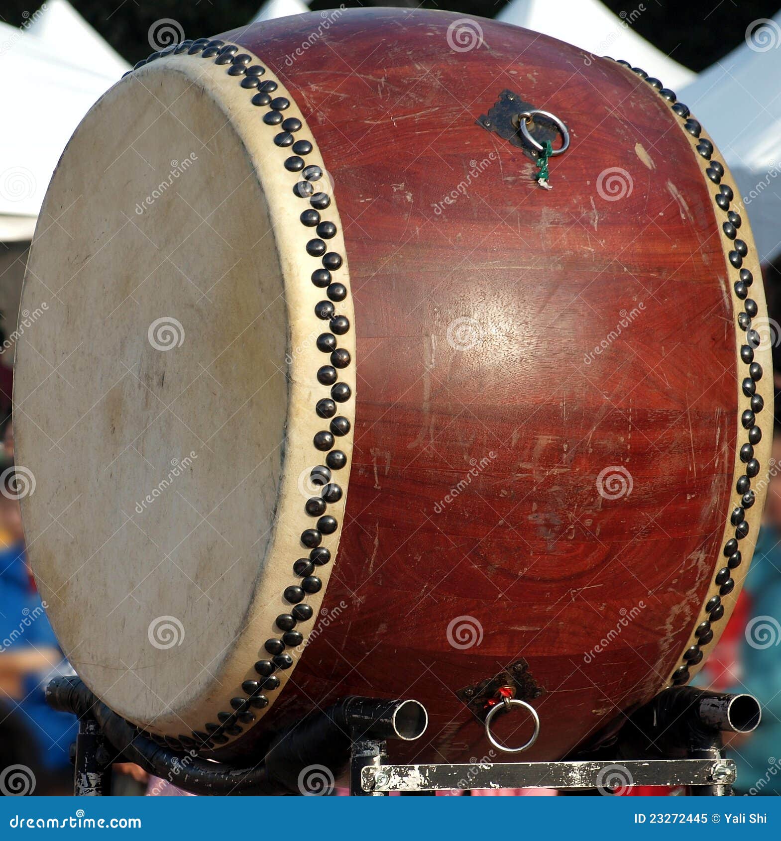 Tambor De Madera Chino Grande Imagen de archivo - Imagen de ritmo ...