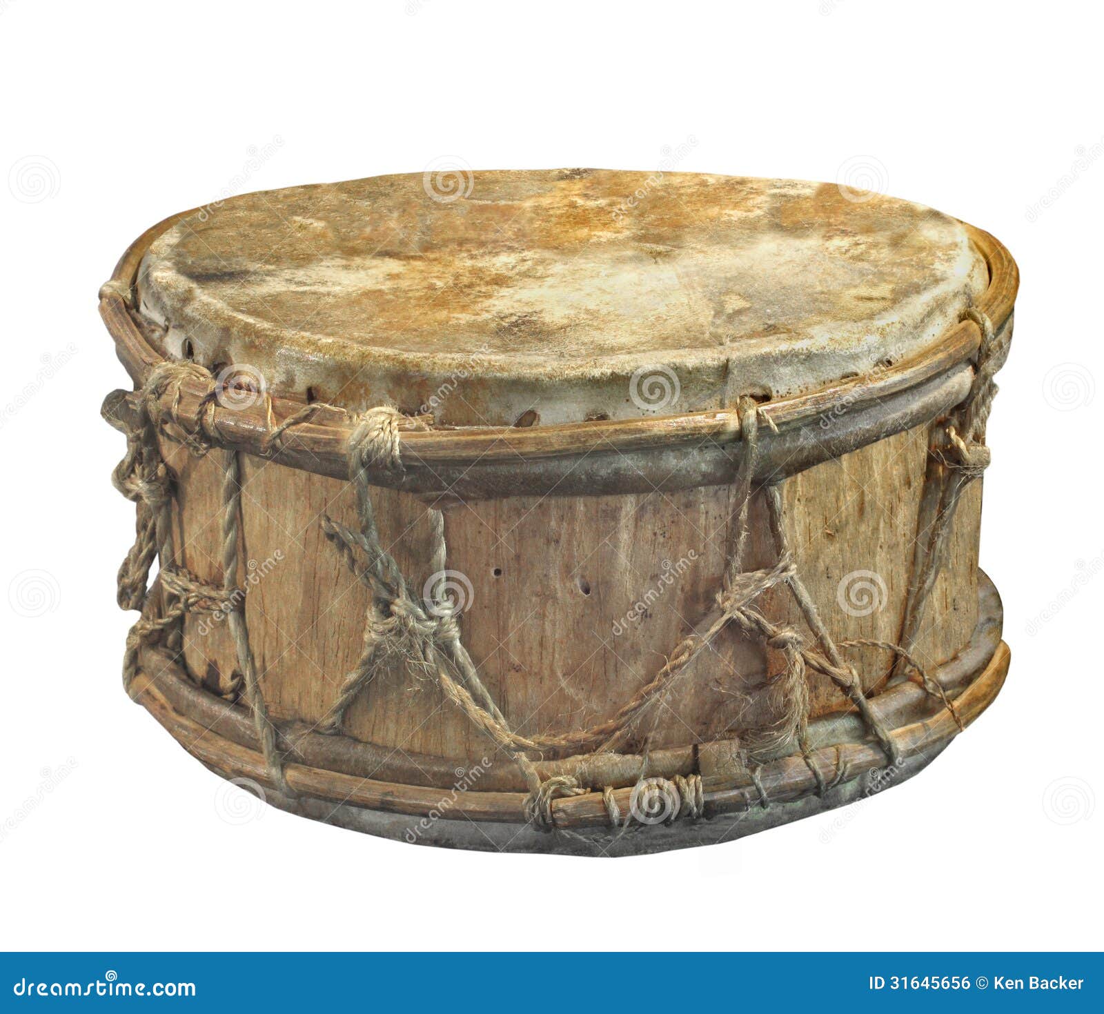 Tambor Indio Americano Viejo Aislado Foto de archivo - Imagen de indio ...