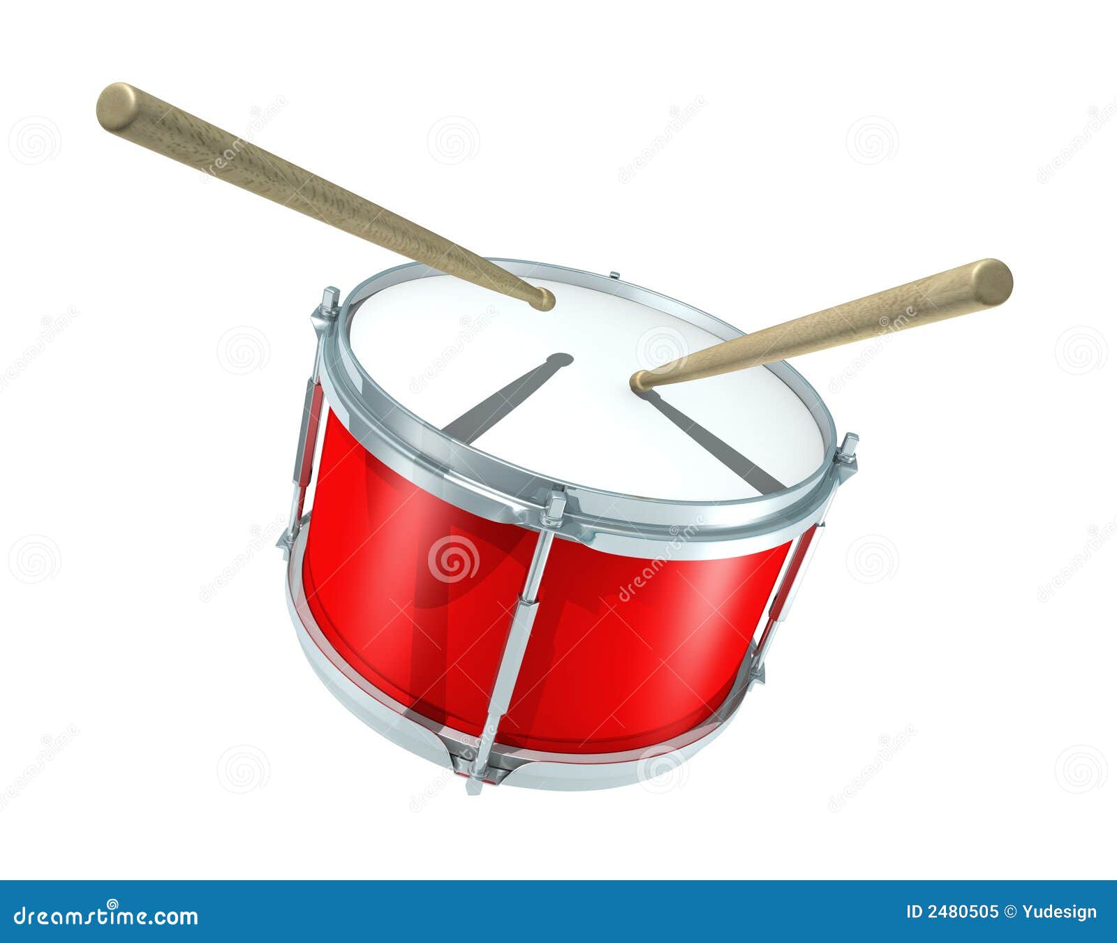 Tambor rojo stock de ilustración. Ilustración de marcha - 2480505