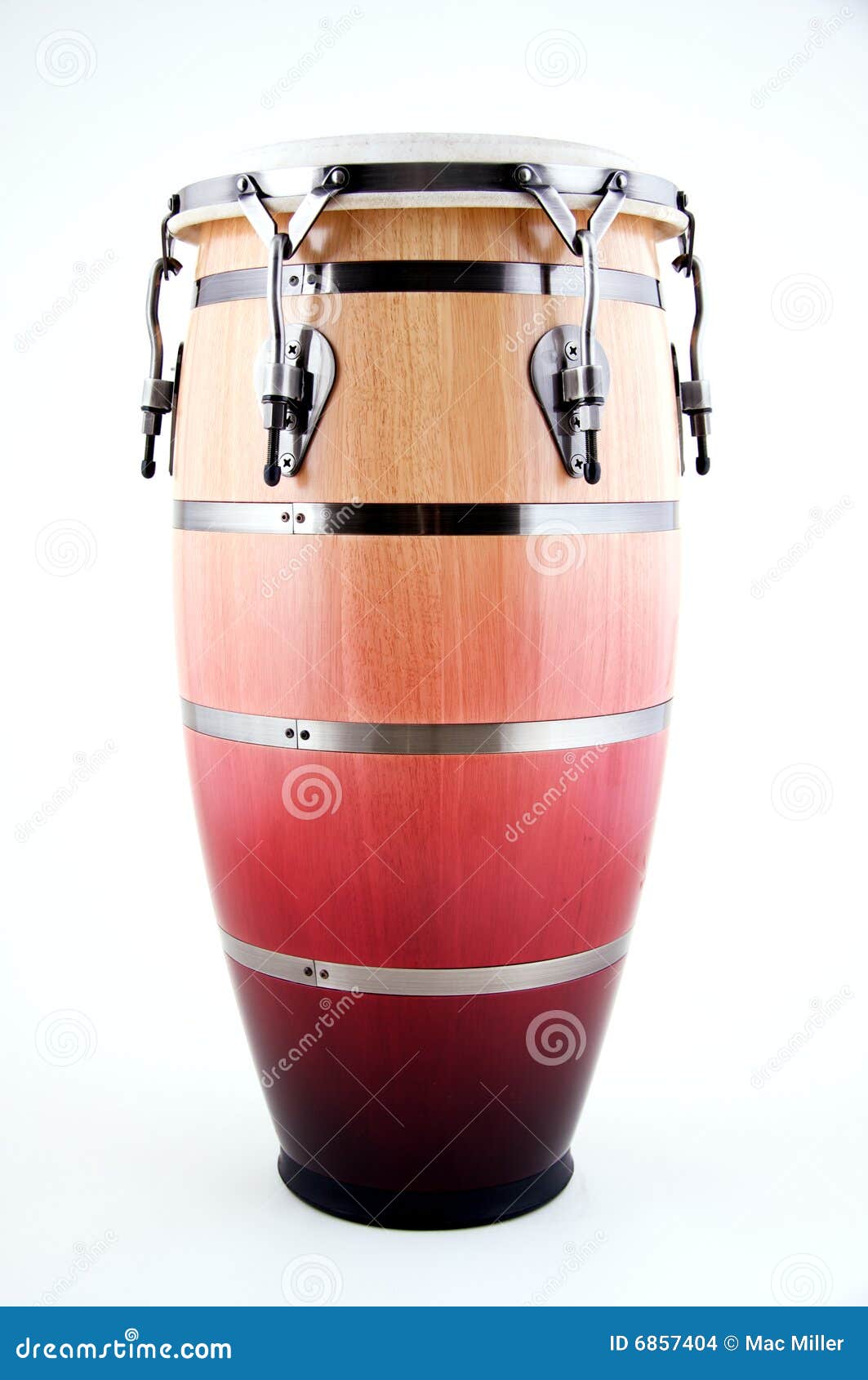 Tambor Rojo Y Blanco Del Conga En Blanco Foto de archivo - Imagen de ...