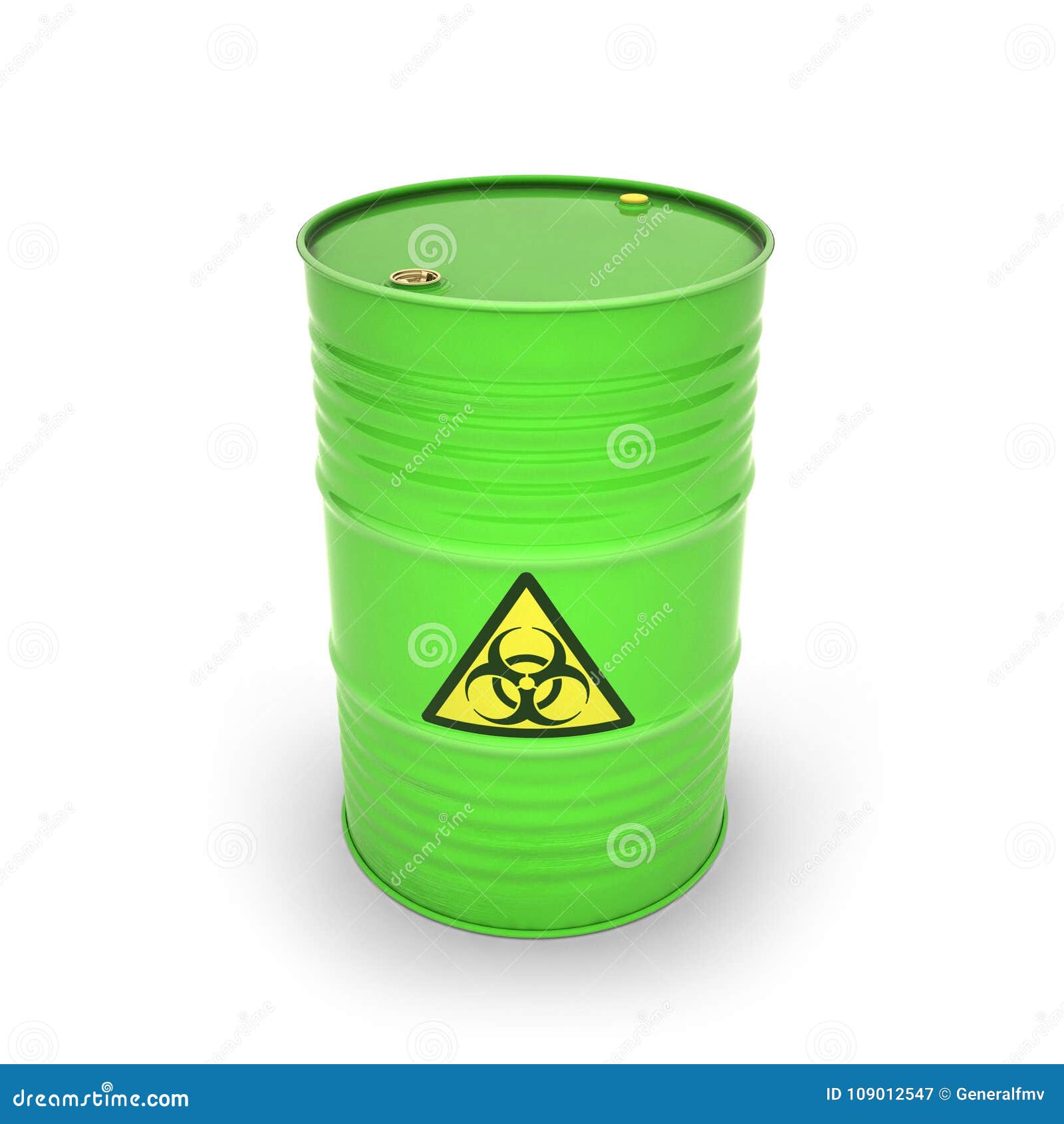 Tambor Verde Com Materiais Tóxicos Ilustração Stock - Ilustração de ...