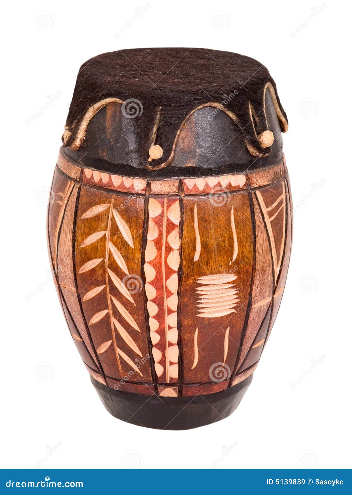 Tambour africain image stock. Image du handmade, tambour - 5139839