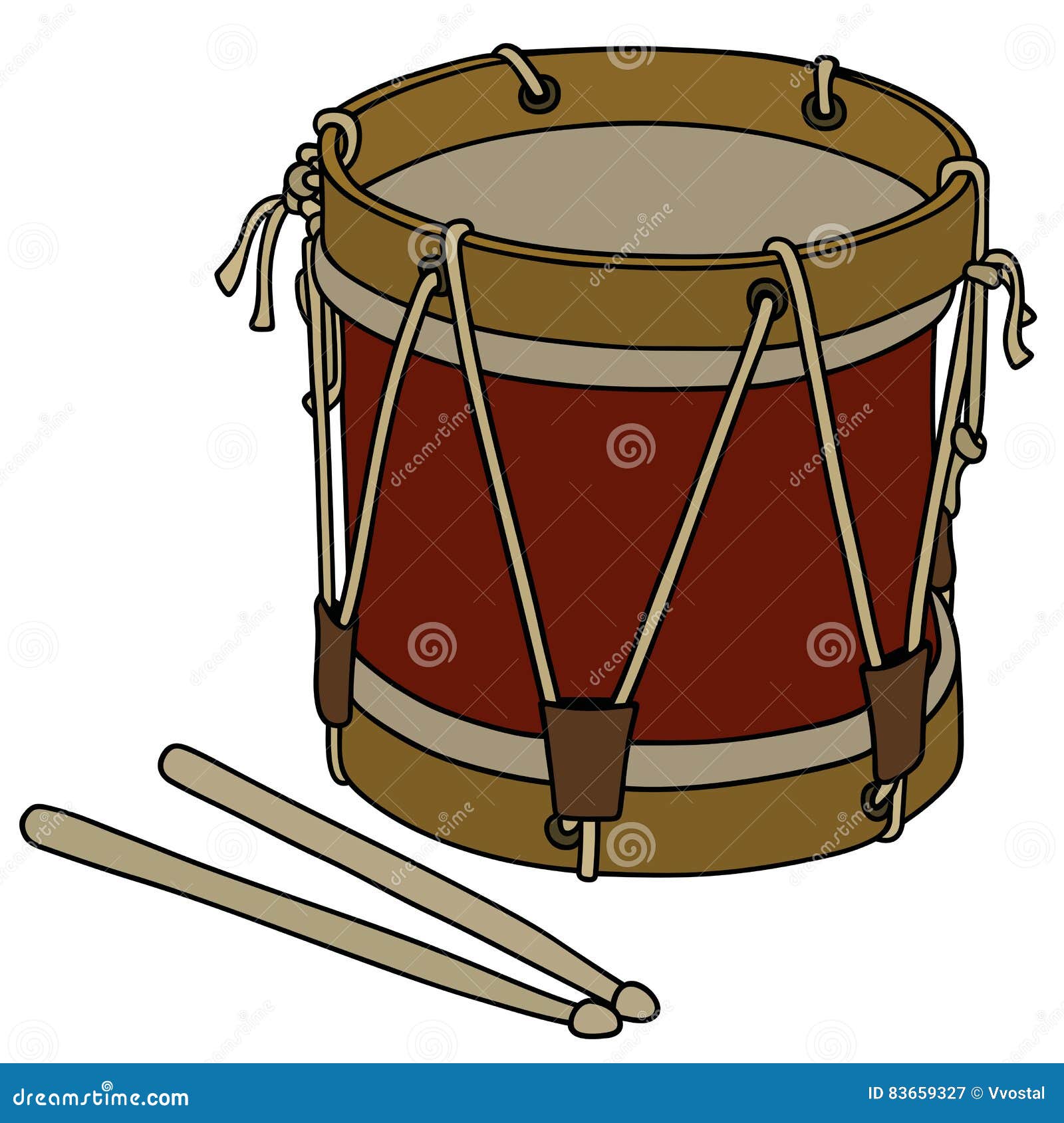 Tambour Militaire Historique Illustration de Vecteur - Illustration du ...