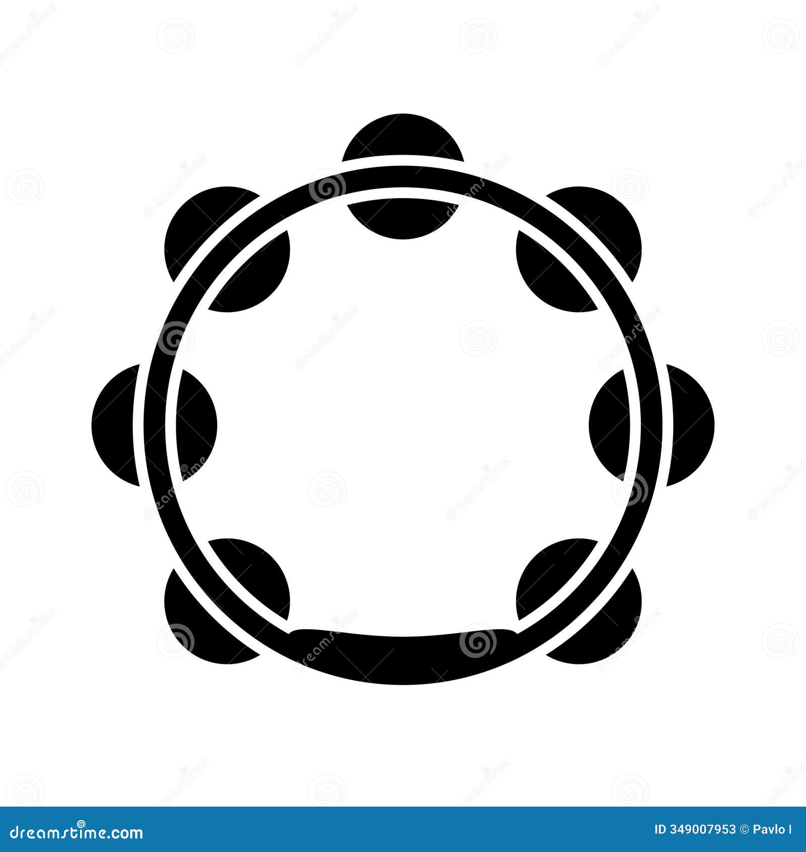 Tambourine Icon, Tambourine Sign Isolated - Vector Stock Vector ...
