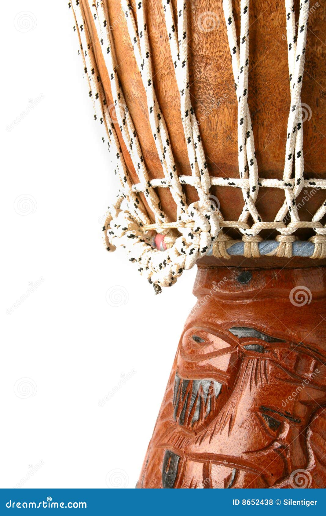 Tamburo africano fotografia stock. Immagine di marrone - 8652438