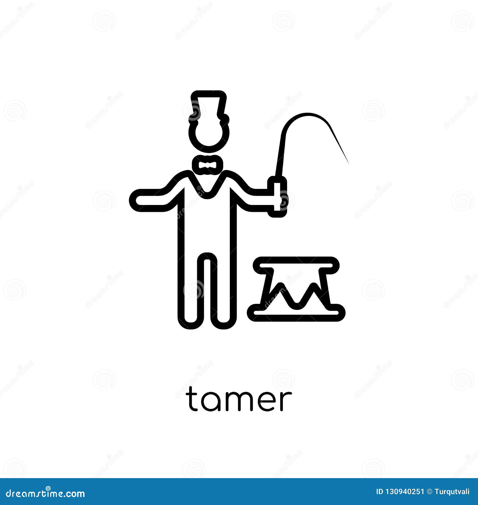 Tamer Icon from Circus Collection. Stock Vector - Illustration of ...