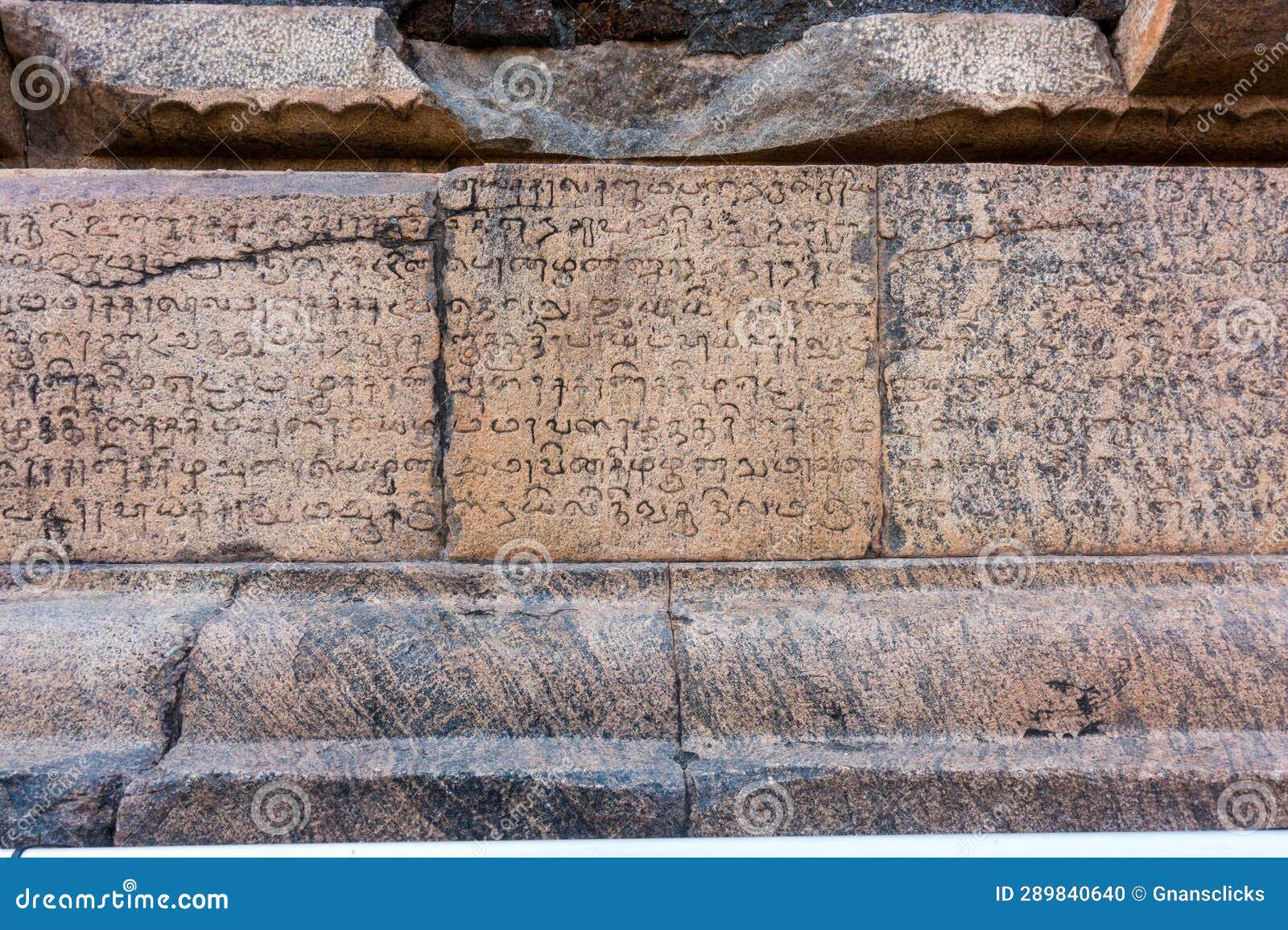 Tamil And Sanskrit Inscriptions On A Pillar From The 11th Century ...