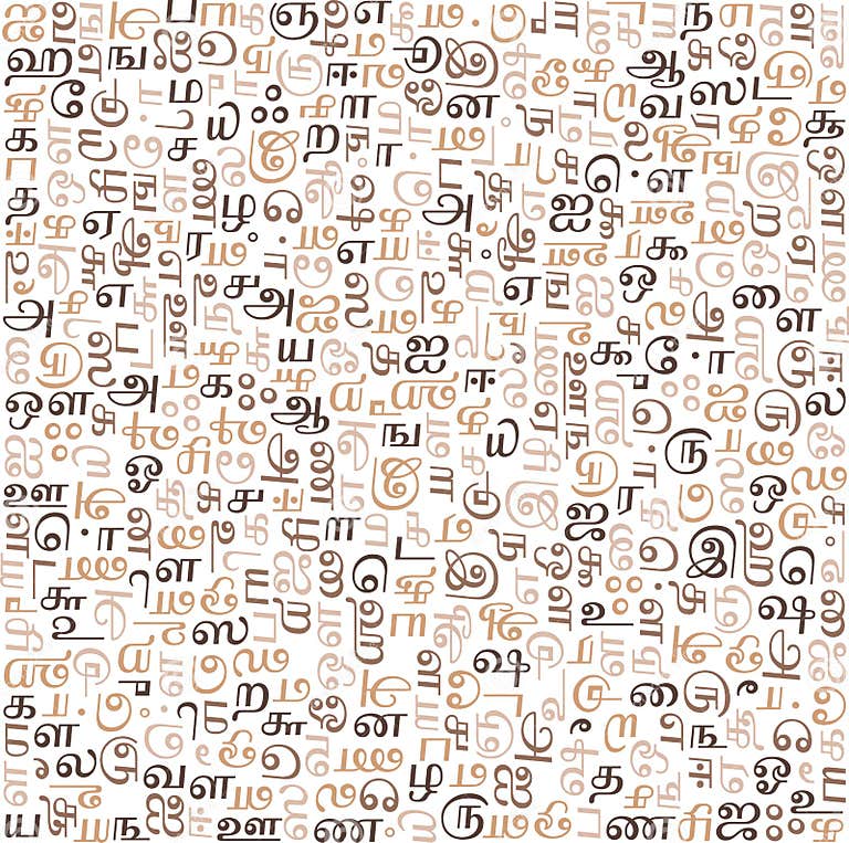 Tamil script background stock illustration. Illustration of characters ...
