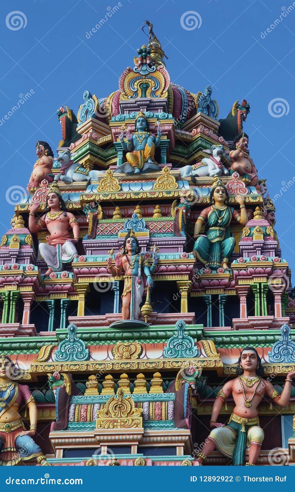 Tamil temple stock photo. Image of colours, colorful - 12892922