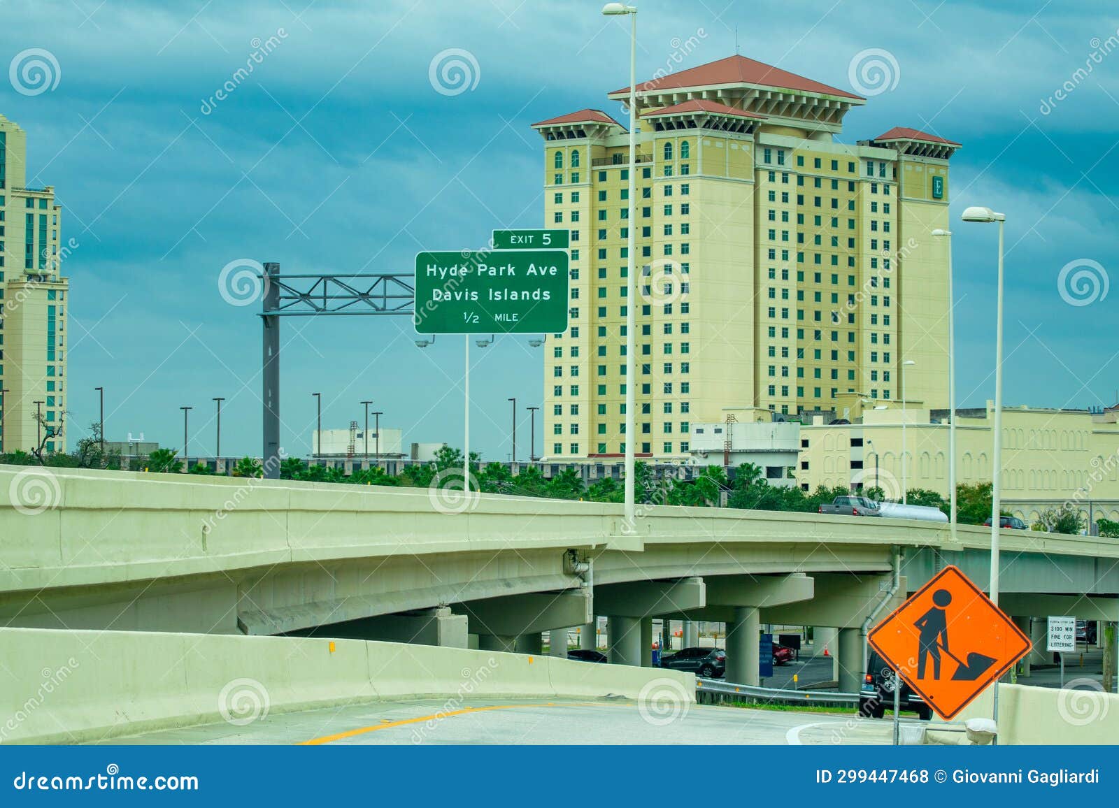 Tampa Buildings from the Interstate, Florida Stock Photo - Image of ...
