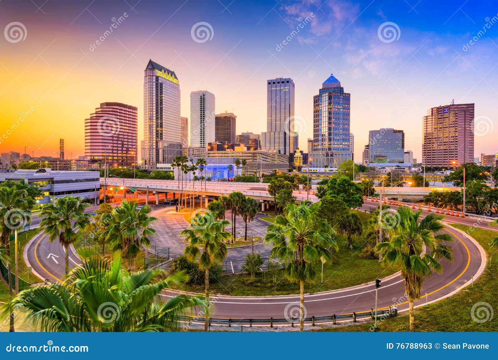 Tampa Florida Skyline stock image. Image of office, skyline - 76788963
