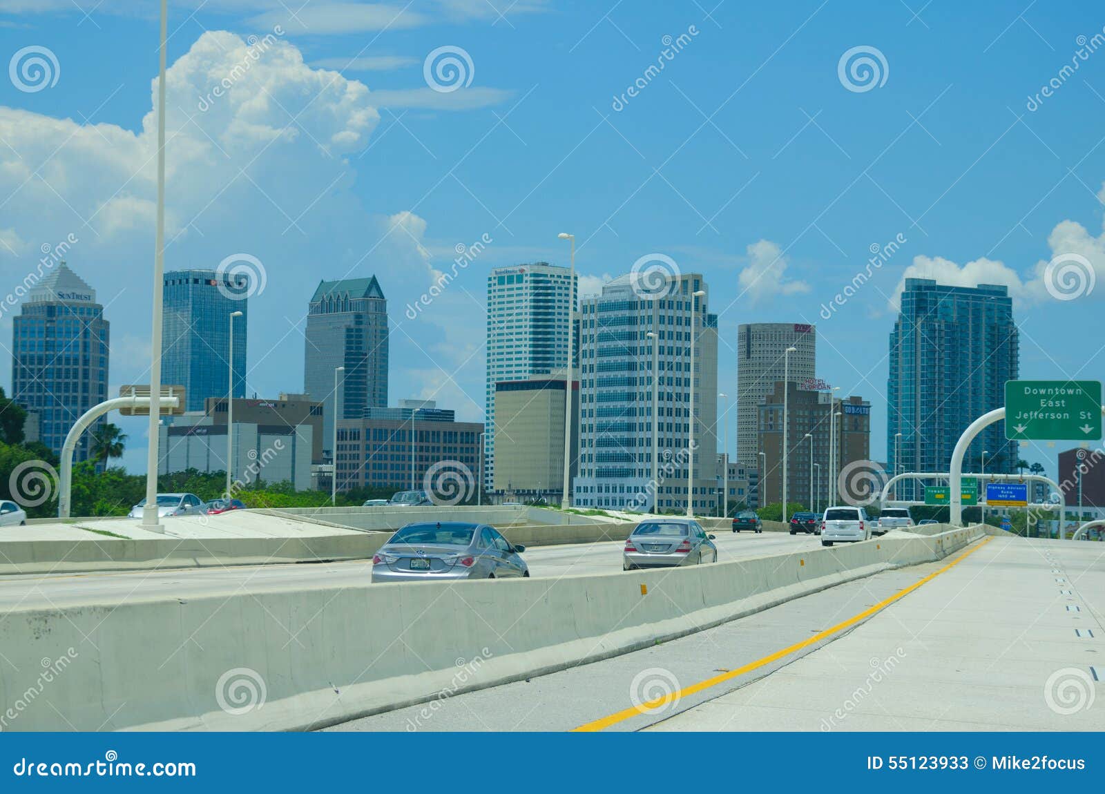 Tampa, Florida Skyline Viewed from Interstate 275 Editorial Stock Photo ...