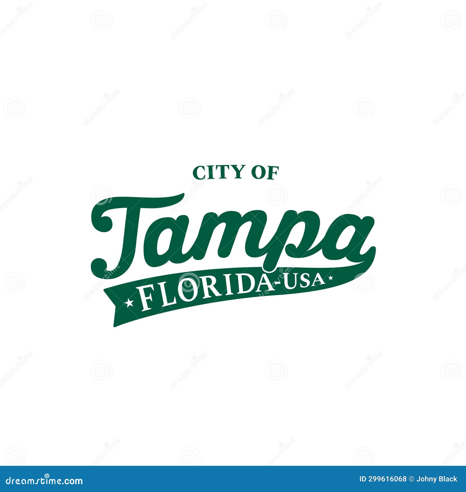 City of Tampa Lettering Design. Tampa, Florida Typography Design ...