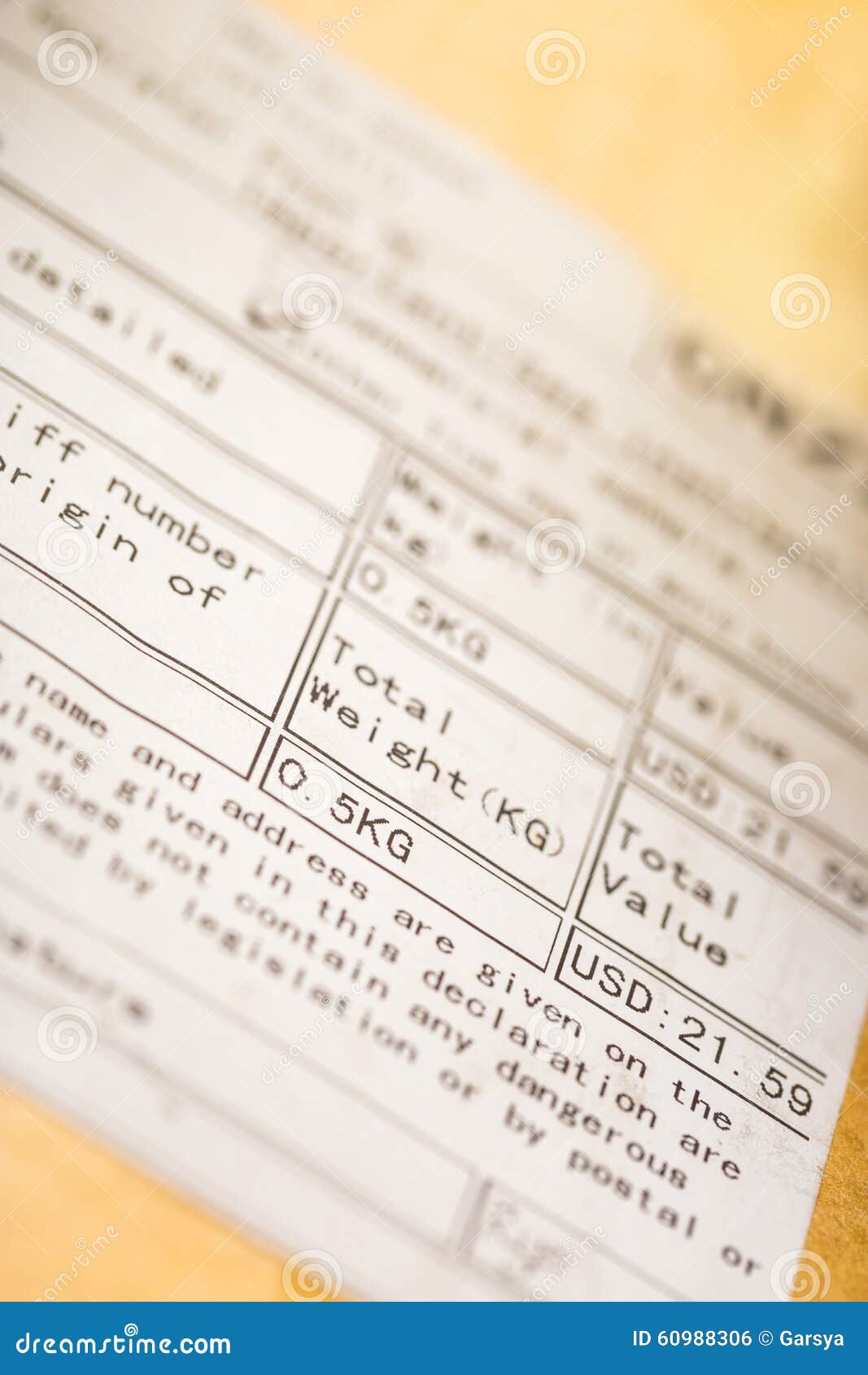 Tampa Internacional Do Pacote Do Envelope Do Cargo Foto de Stock ...