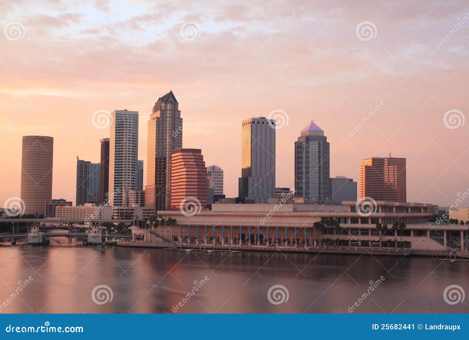 Tampa Skyline stock image. Image of center, dawn, davis - 25682441