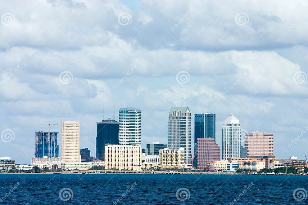 Tampa Skyline Bay View stock photo. Image of tropical - 1595320