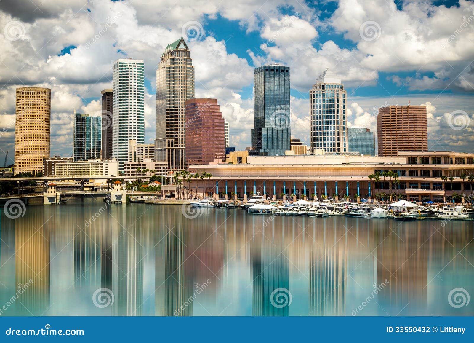 Tampa Skyline stock photo. Image of gulf, florida, boats - 33550432