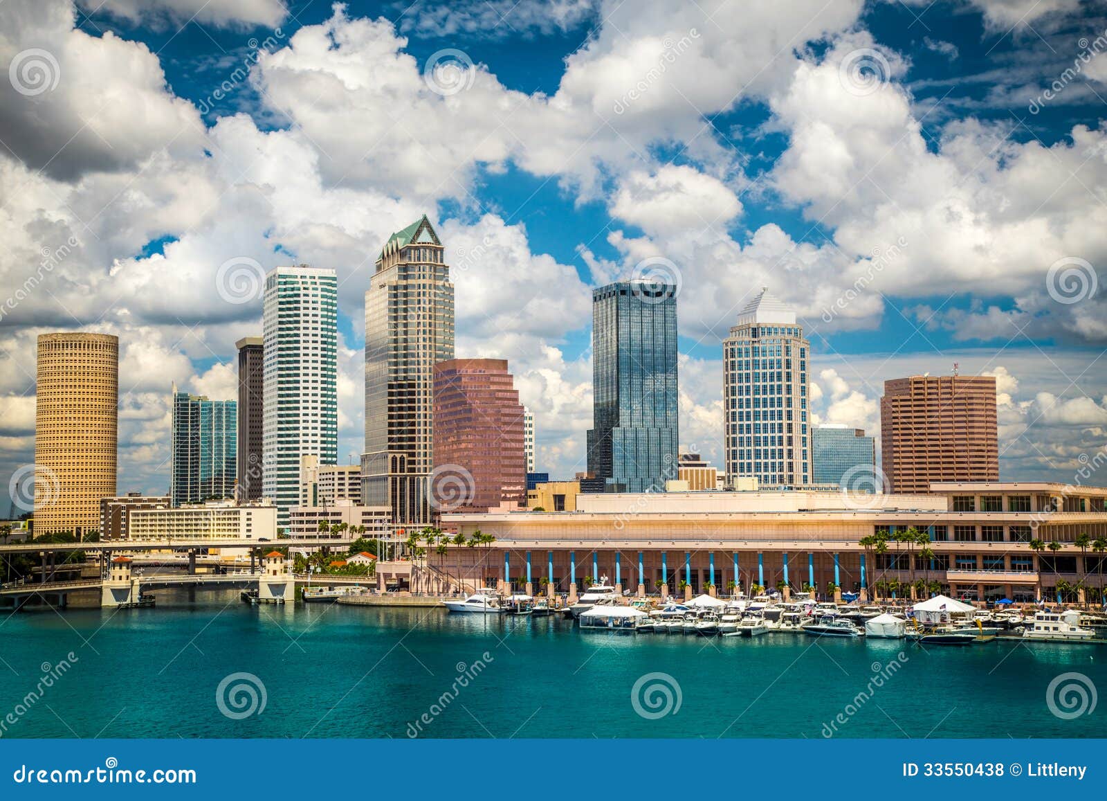 Tampa Skyline stock photo. Image of scene, coastal, location - 33550438