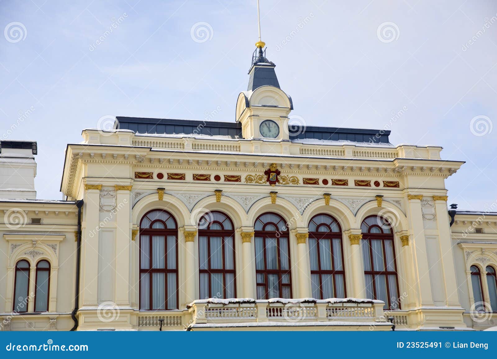 Tampere old city hall stock image. Image of finland, arch - 23525491