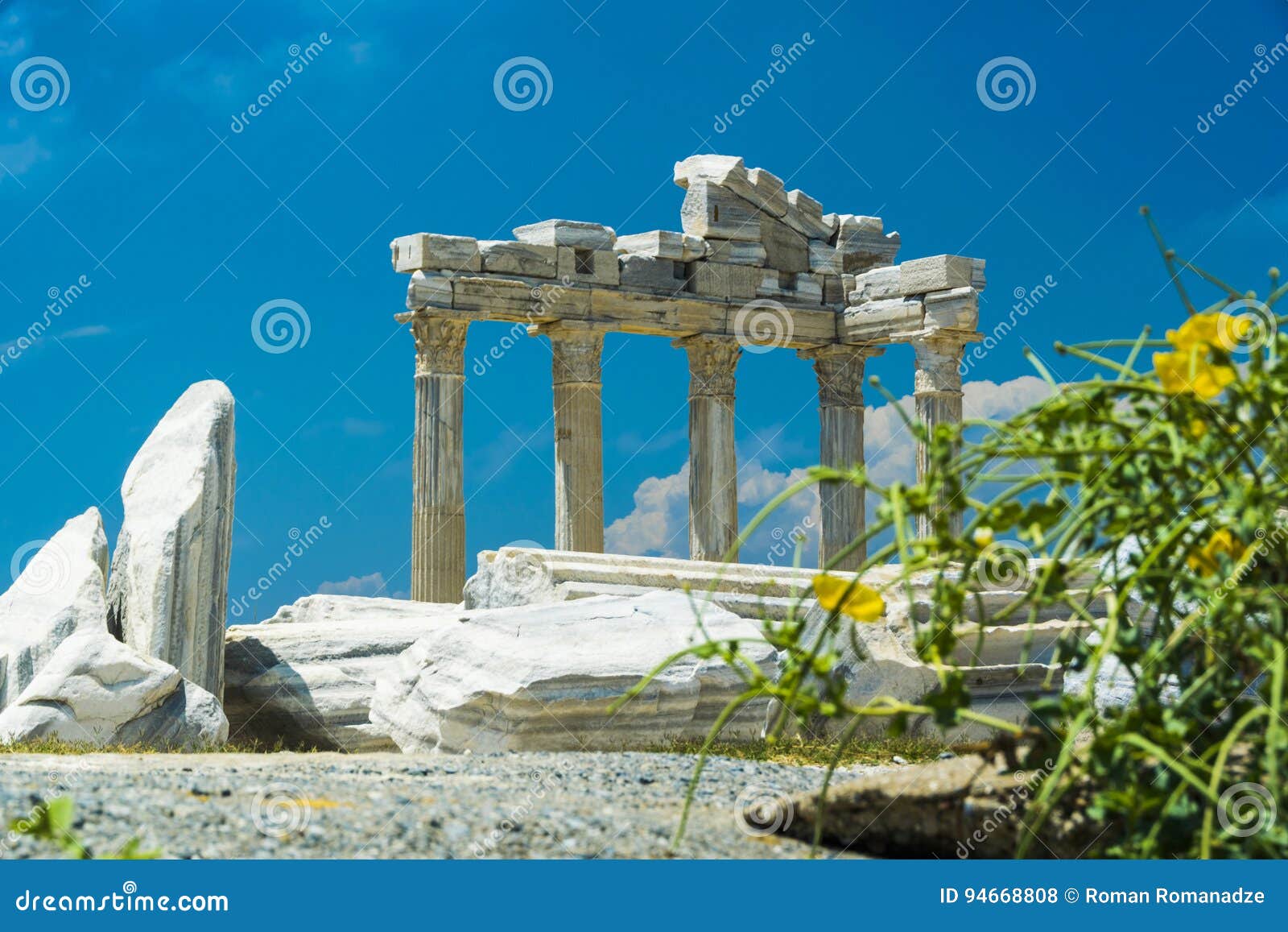 Tample of Apollon in Side stock photo. Image of flower - 94668808