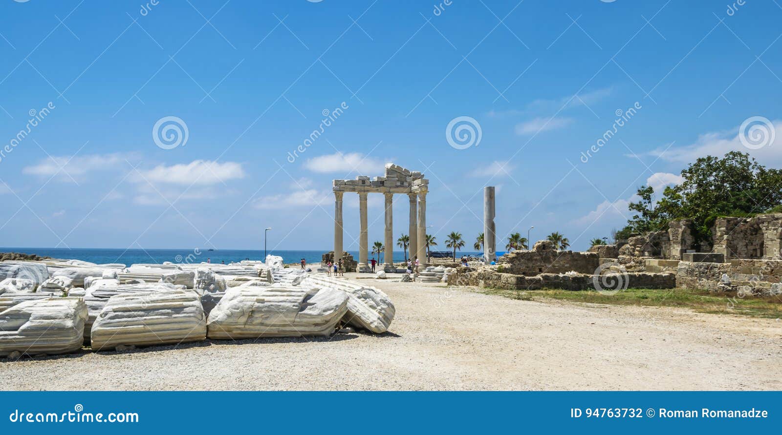 Tample of Apollon in Side stock photo. Image of marble - 94763732
