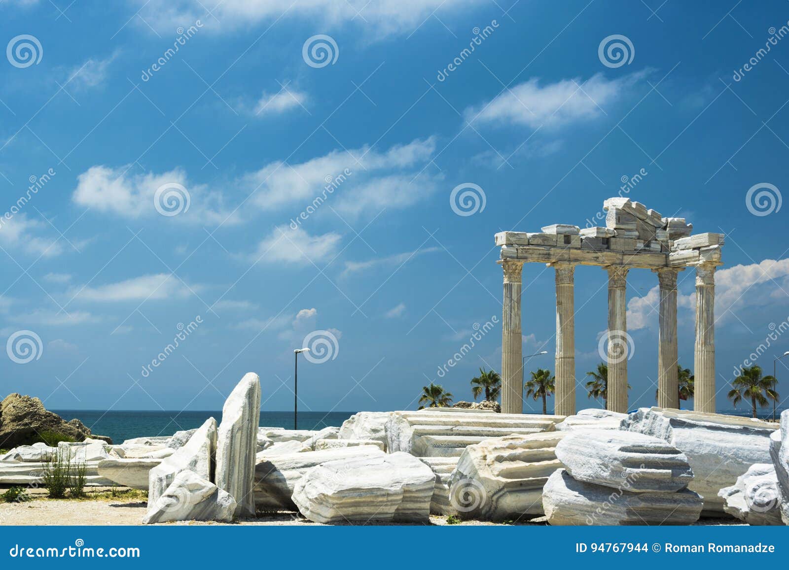 Tample of Apollon in Side stock photo. Image of monument - 94767944