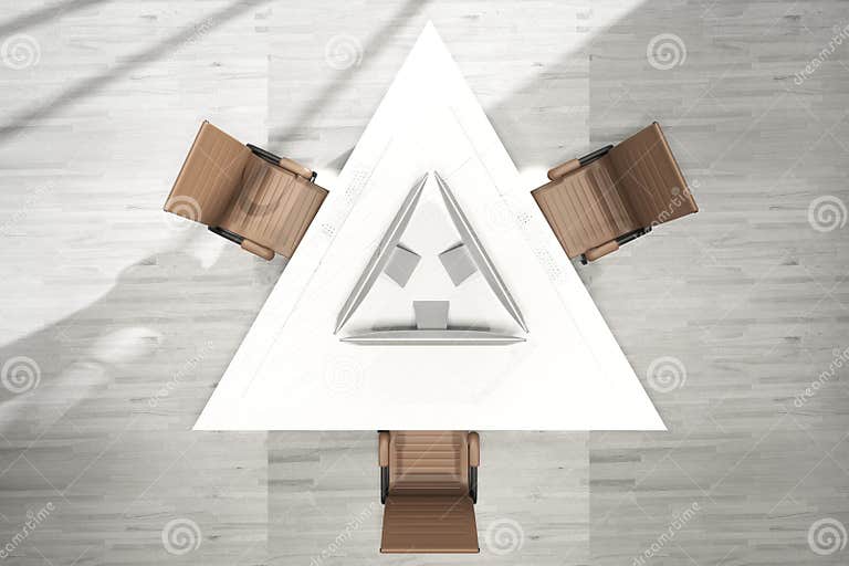 Tampo Da Mesa Triangular Do Escritório Ilustração Stock - Ilustração de ...