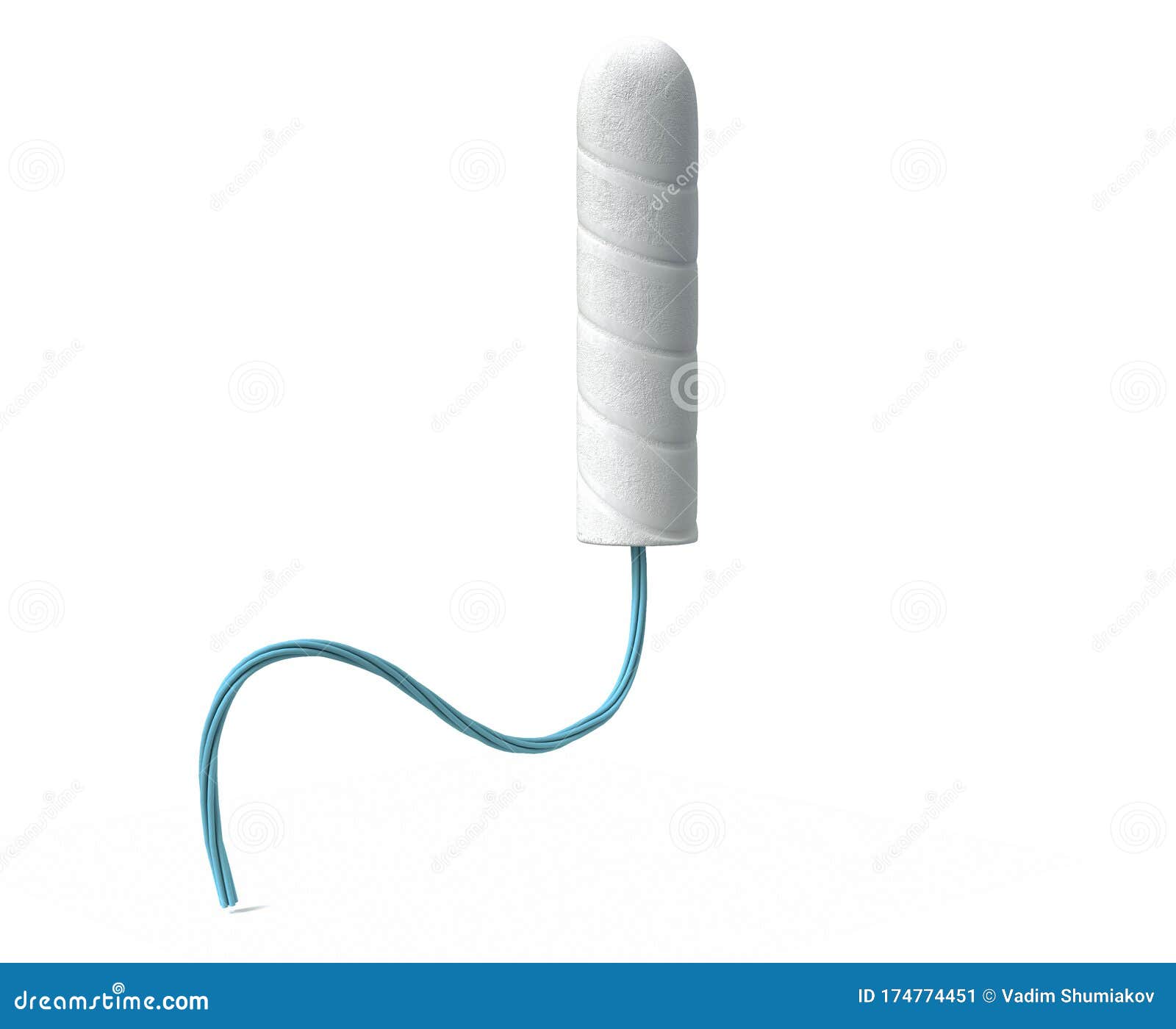 Tampon, 3D Rendering Isolated on White Background Stock Illustration ...