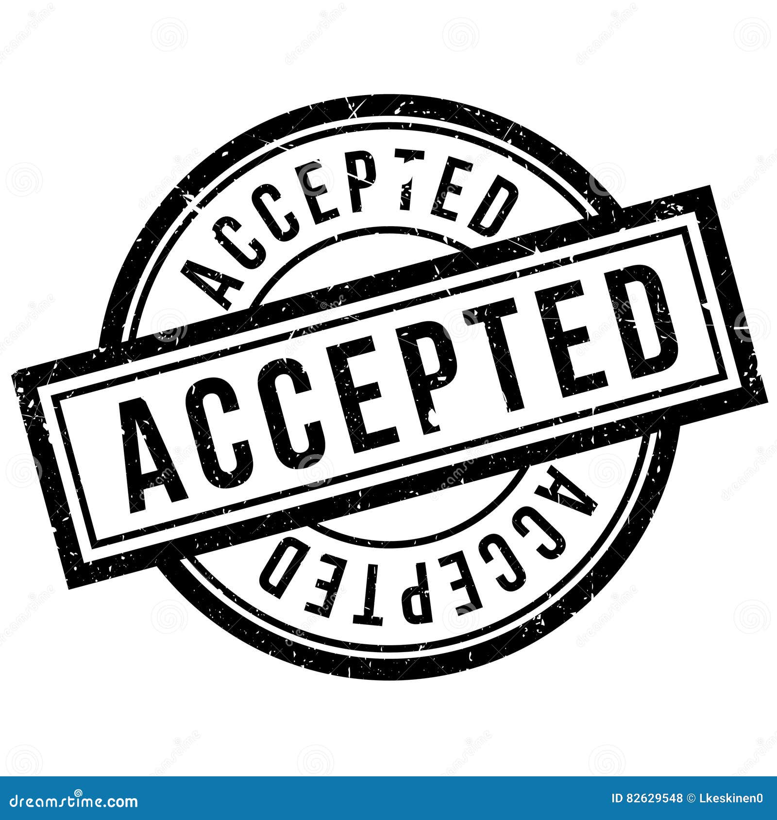 Tampon en caoutchouc admis illustration de vecteur. Illustration du ...
