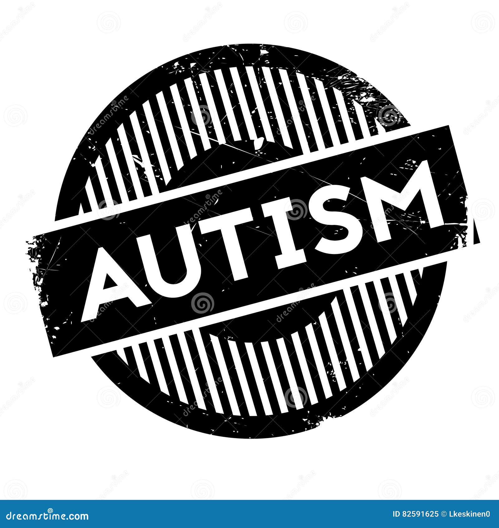 Tampon En Caoutchouc D'autisme Illustration de Vecteur - Illustration ...
