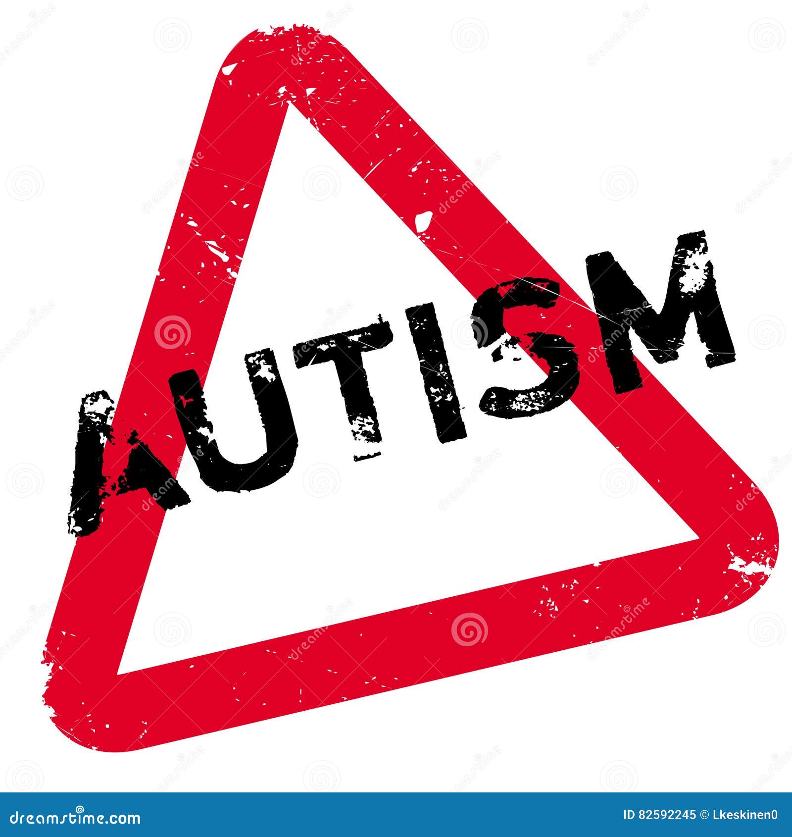 Tampon En Caoutchouc D'autisme Illustration de Vecteur - Illustration ...