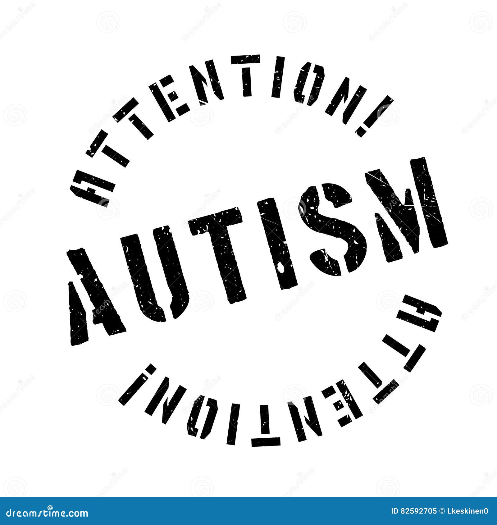 Tampon En Caoutchouc D'autisme Illustration de Vecteur - Illustration ...