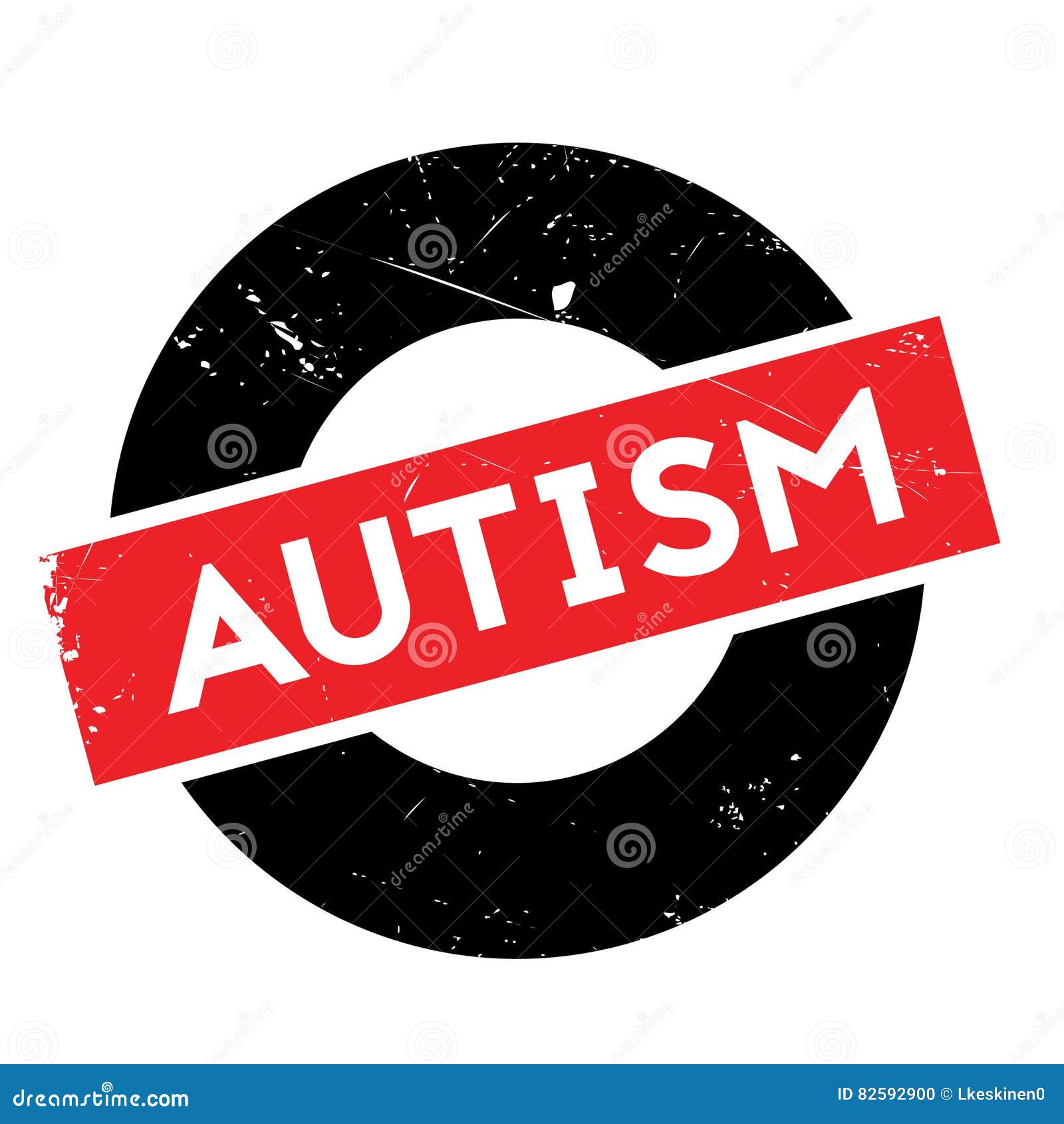 Tampon En Caoutchouc D'autisme Illustration de Vecteur - Illustration ...