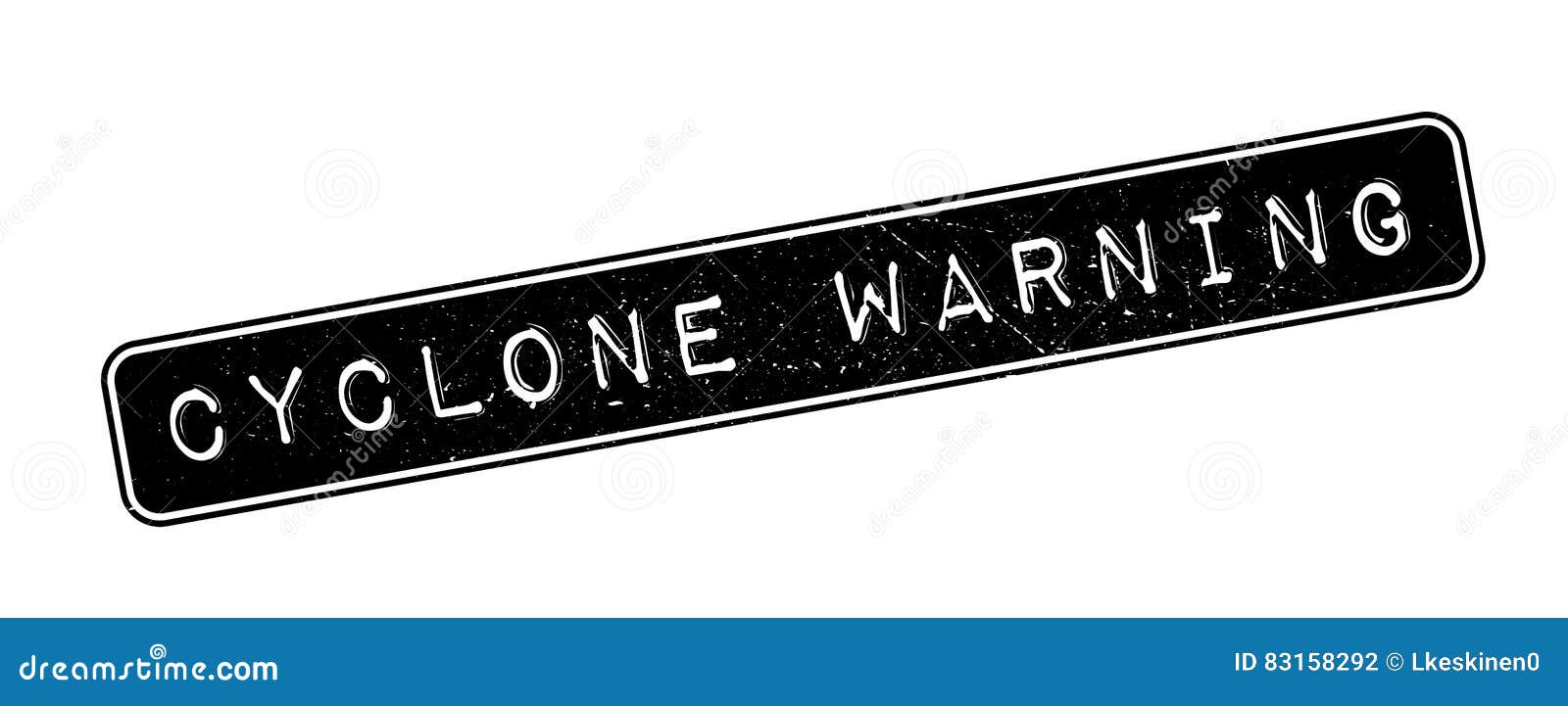 Tampon En Caoutchouc D'avertissement De Cyclone Illustration Stock ...