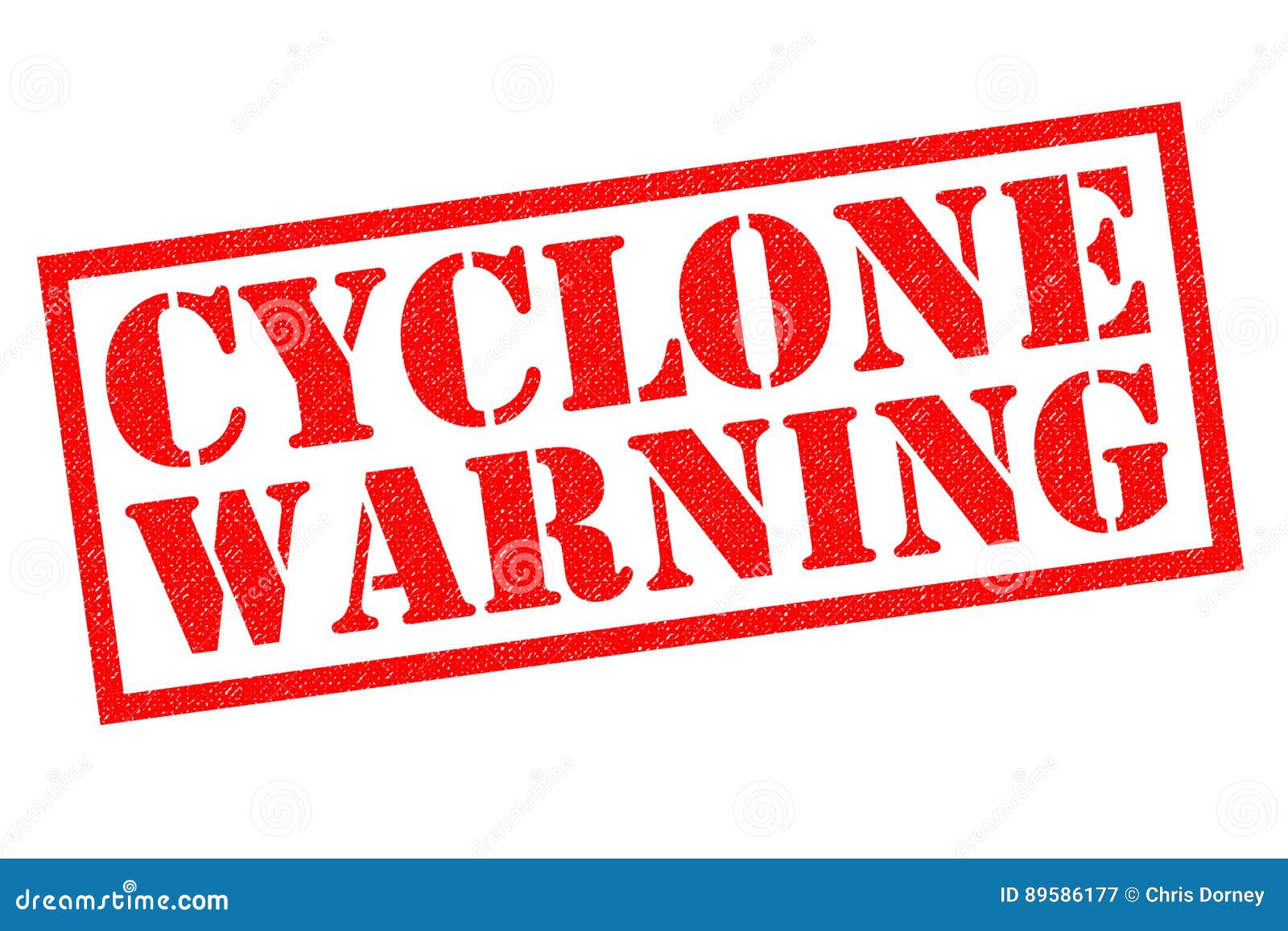 Tampon En Caoutchouc D'avertissement De Cyclone Illustration Stock ...