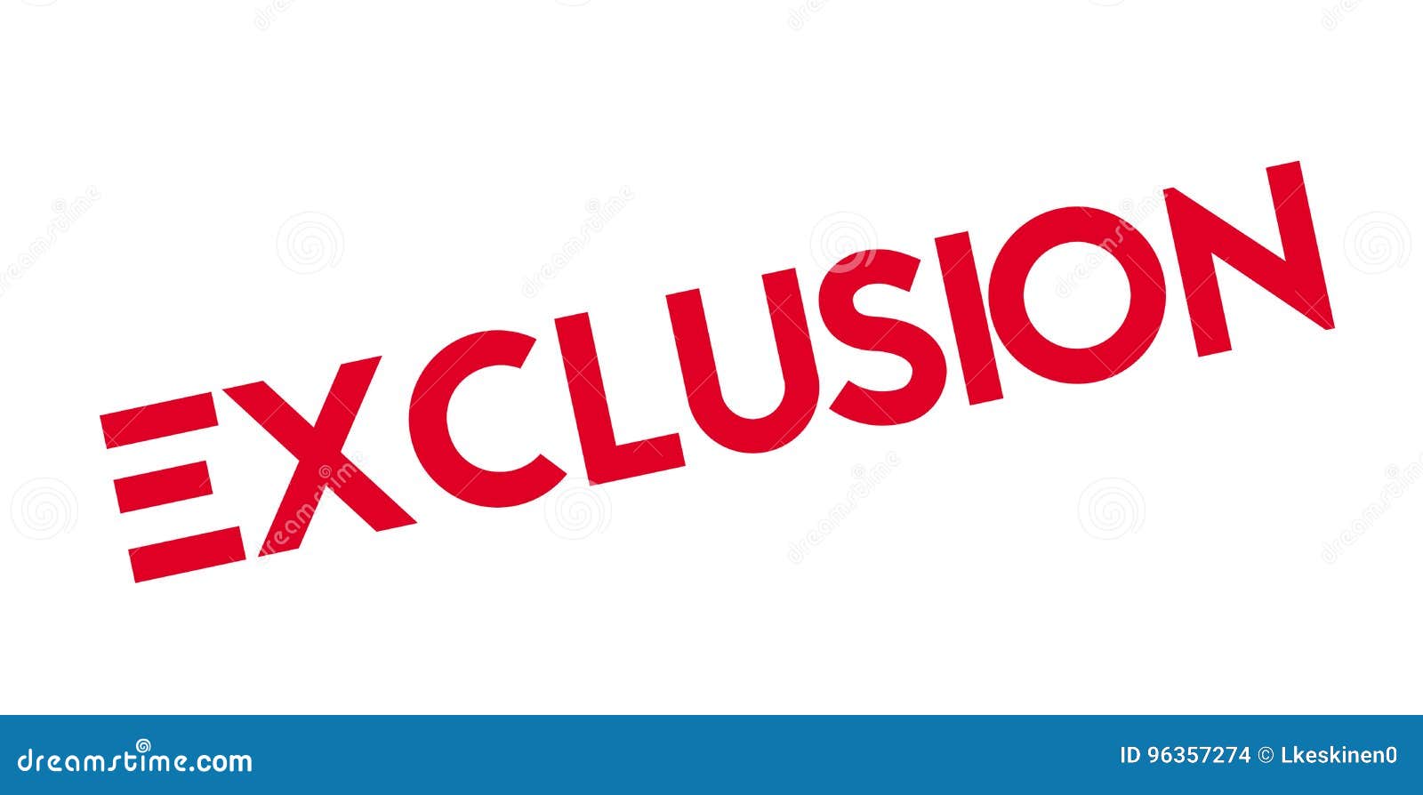 Tampon En Caoutchouc D'exclusion Illustration de Vecteur - Illustration ...